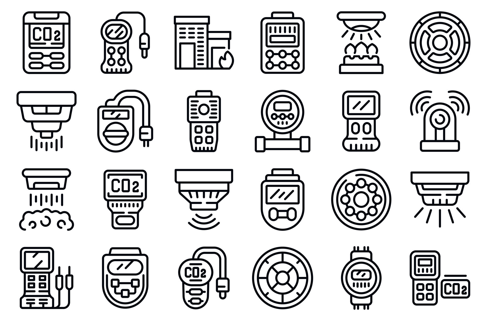 Gas detector icons set outline vector. Meter monitor 12321524 Vector ... Gas detector icons set outline vector. Meter monitor 12321524 Vector ...