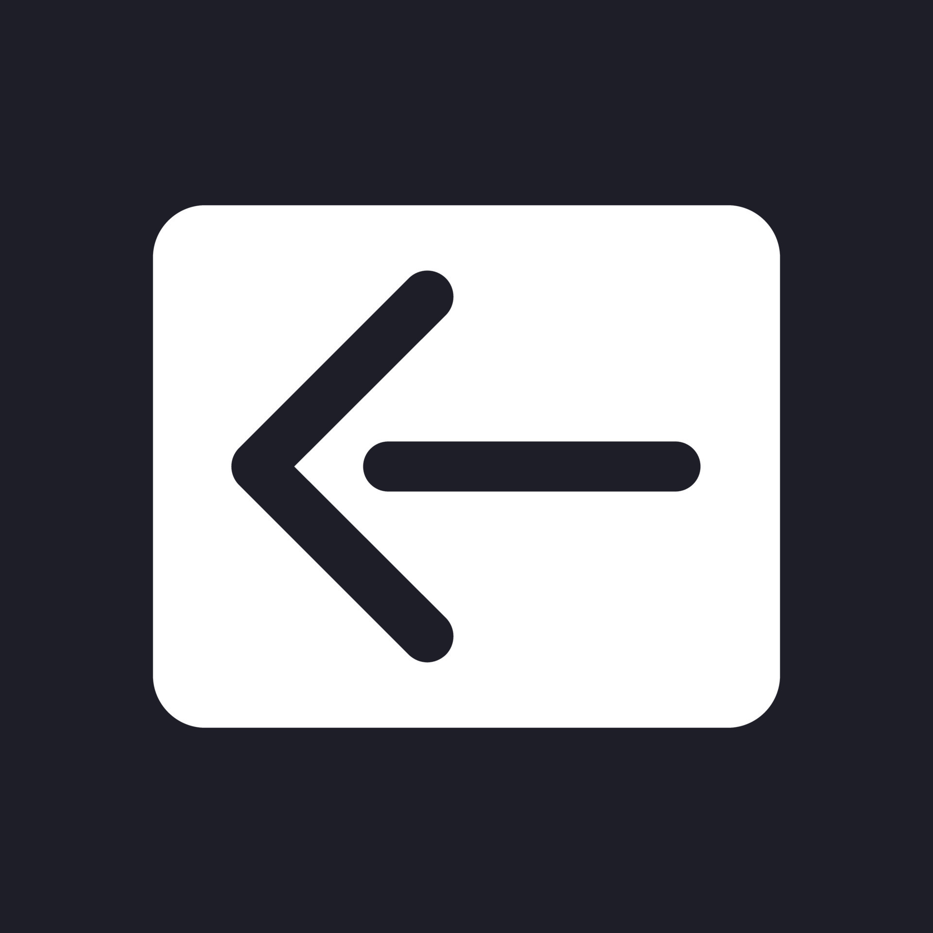 Move Back Dark Mode Glyph Ui Icon Website Application Navigation User Interface Design White