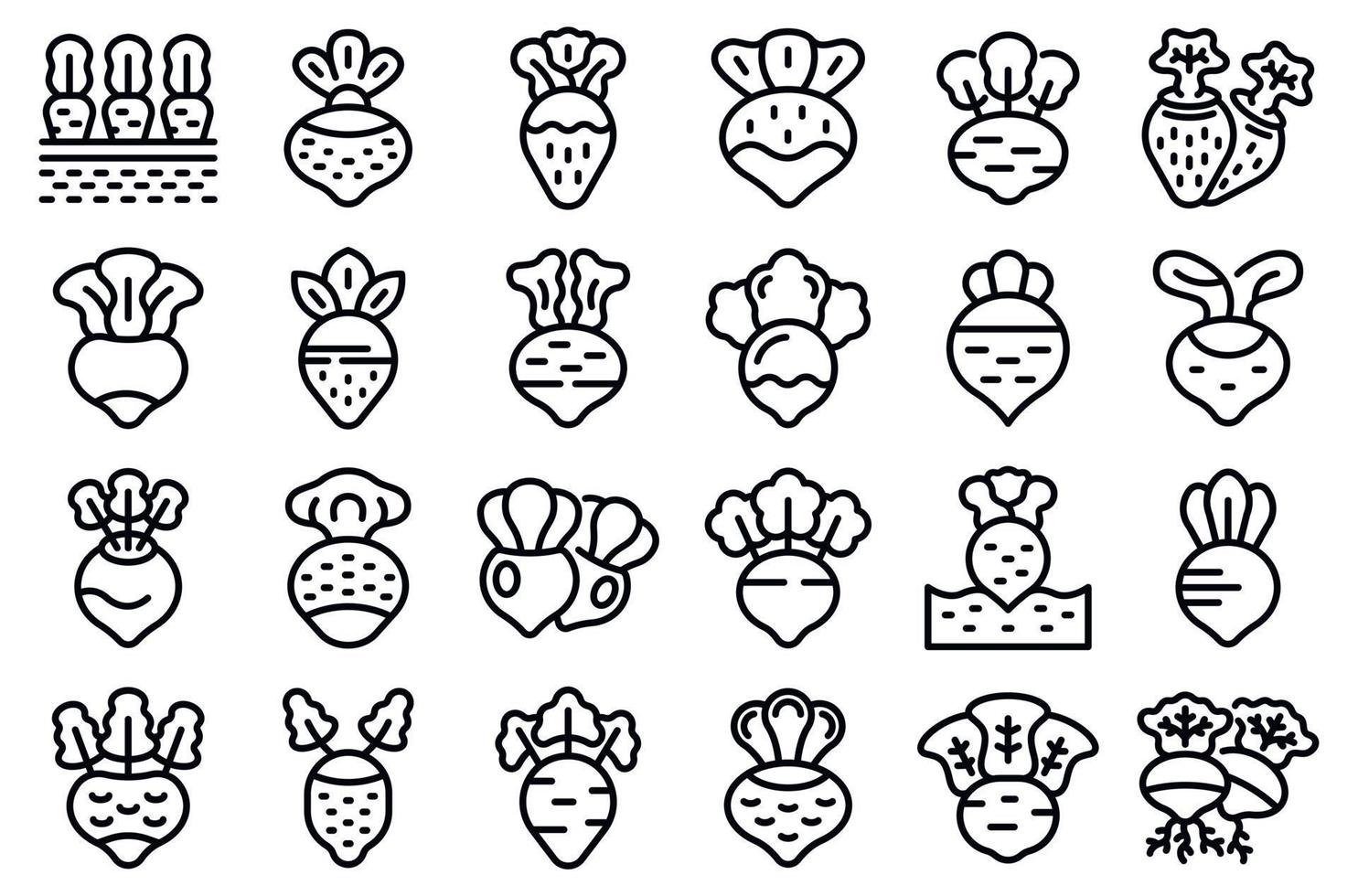 Turnip icons set outline vector. Cooking plant 12331801 Vector Art at ... Turnip icons set outline vector. Cooking plant 12331801 Vector Art at ...