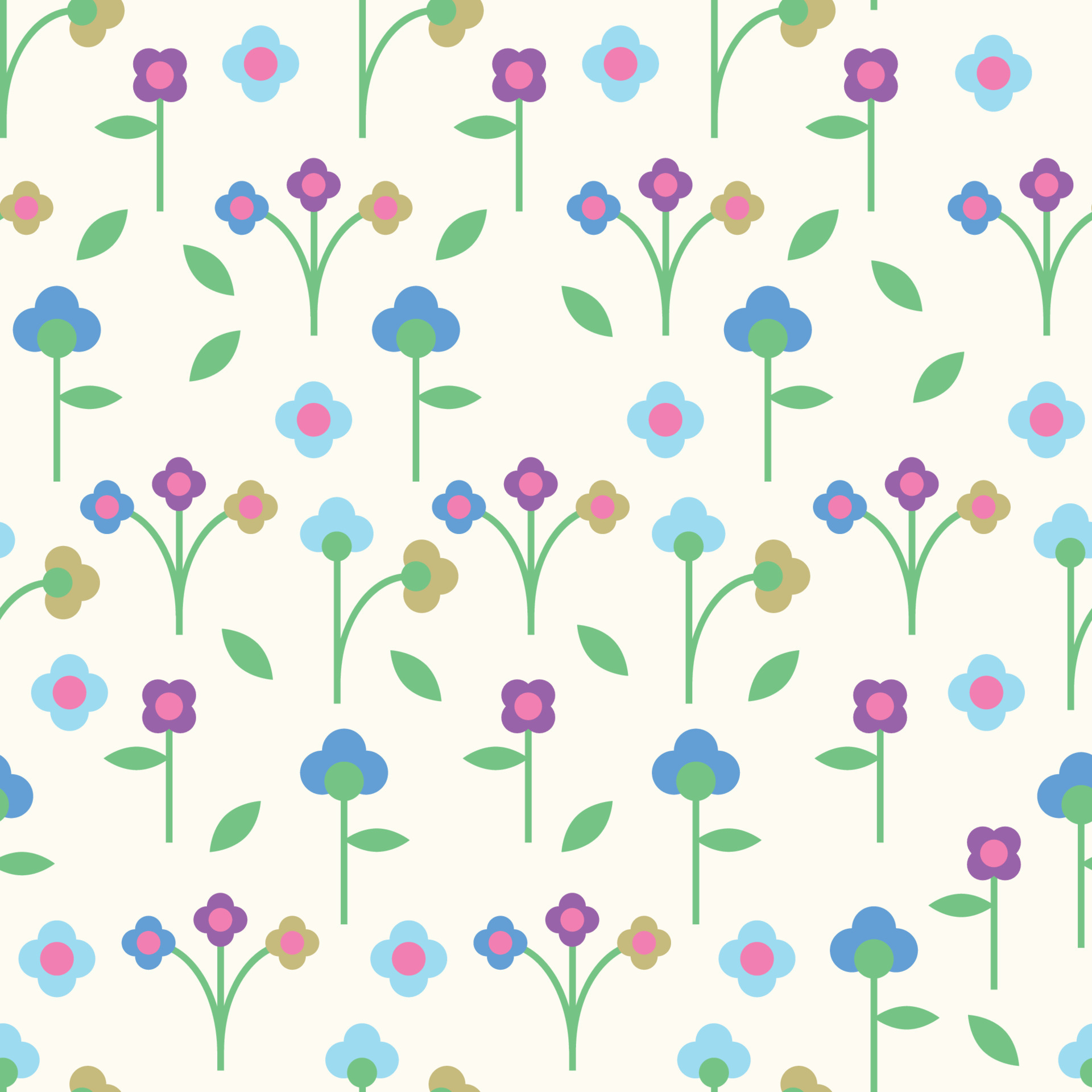 Geometric Floral Pattern 12334902 Vector Art At Vecteezy