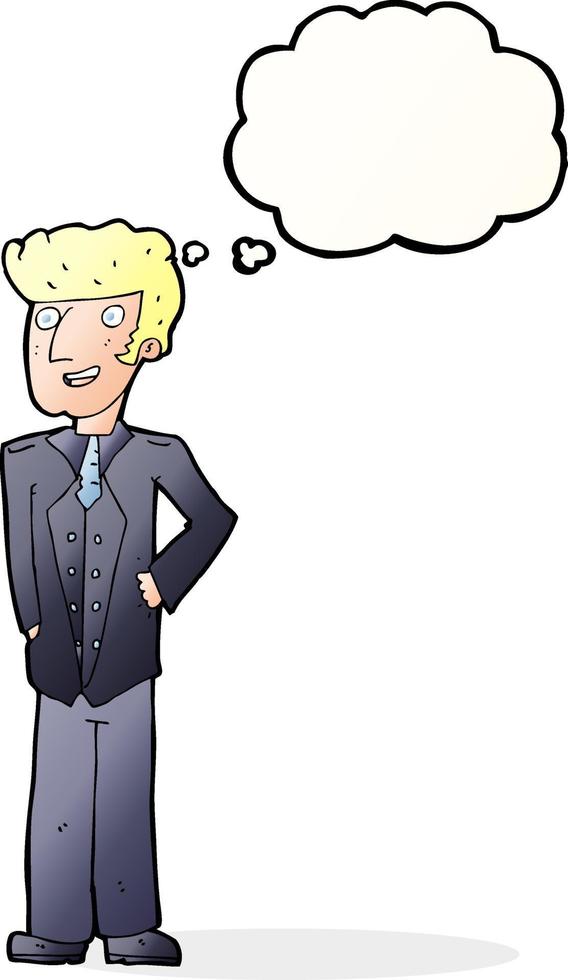 Hombre De Clase Alta De Dibujos Animados Con Burbuja De Pensamiento 12345079 Vector En Vecteezy