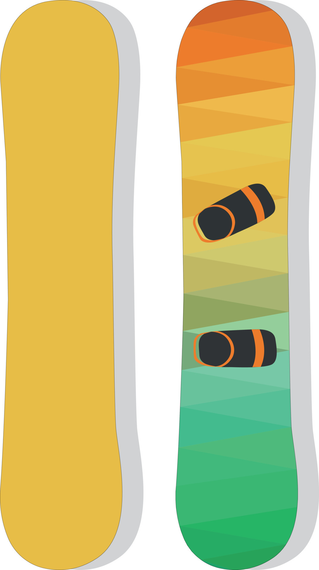 Vector snowboards are ready for your front and back design. Winter ...