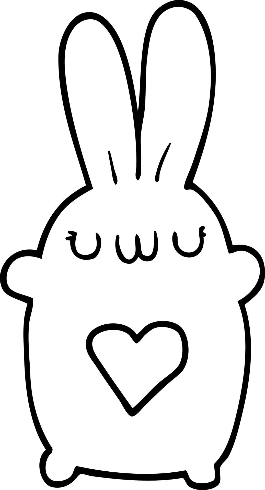 Cute Cartoon Rabbit With Love Heart 12353732 Vector Art At Vecteezy