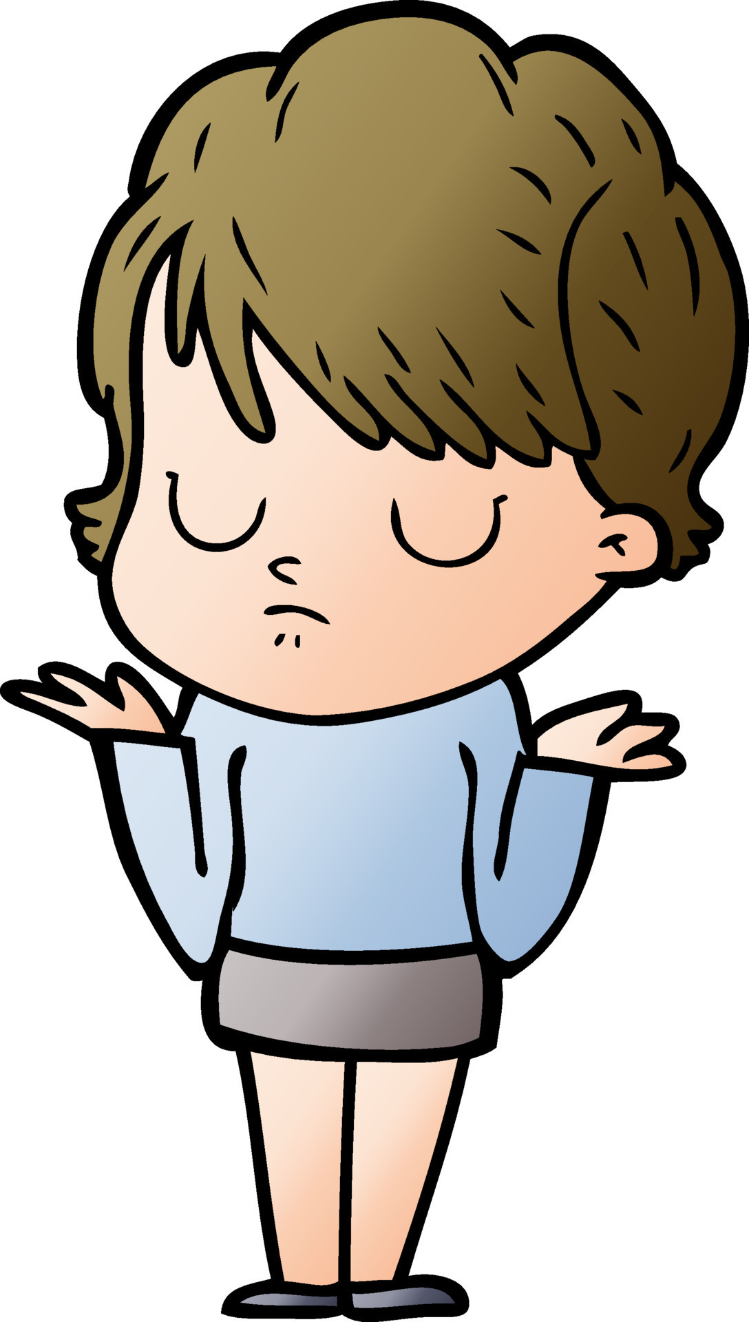 cartoon doodle character woman 12353912 Vector Art at Vecteezy