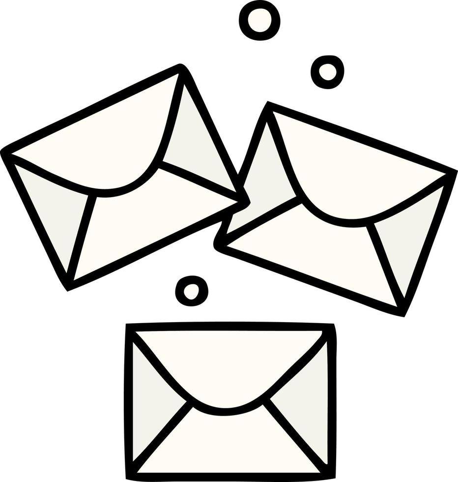 Dibujo A Sobres Para Tarjetas De Ilustración Del Vector
