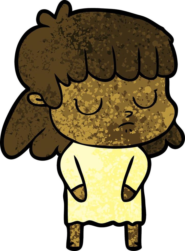 cartoon indifferent woman 12358025 Vector Art at Vecteezy