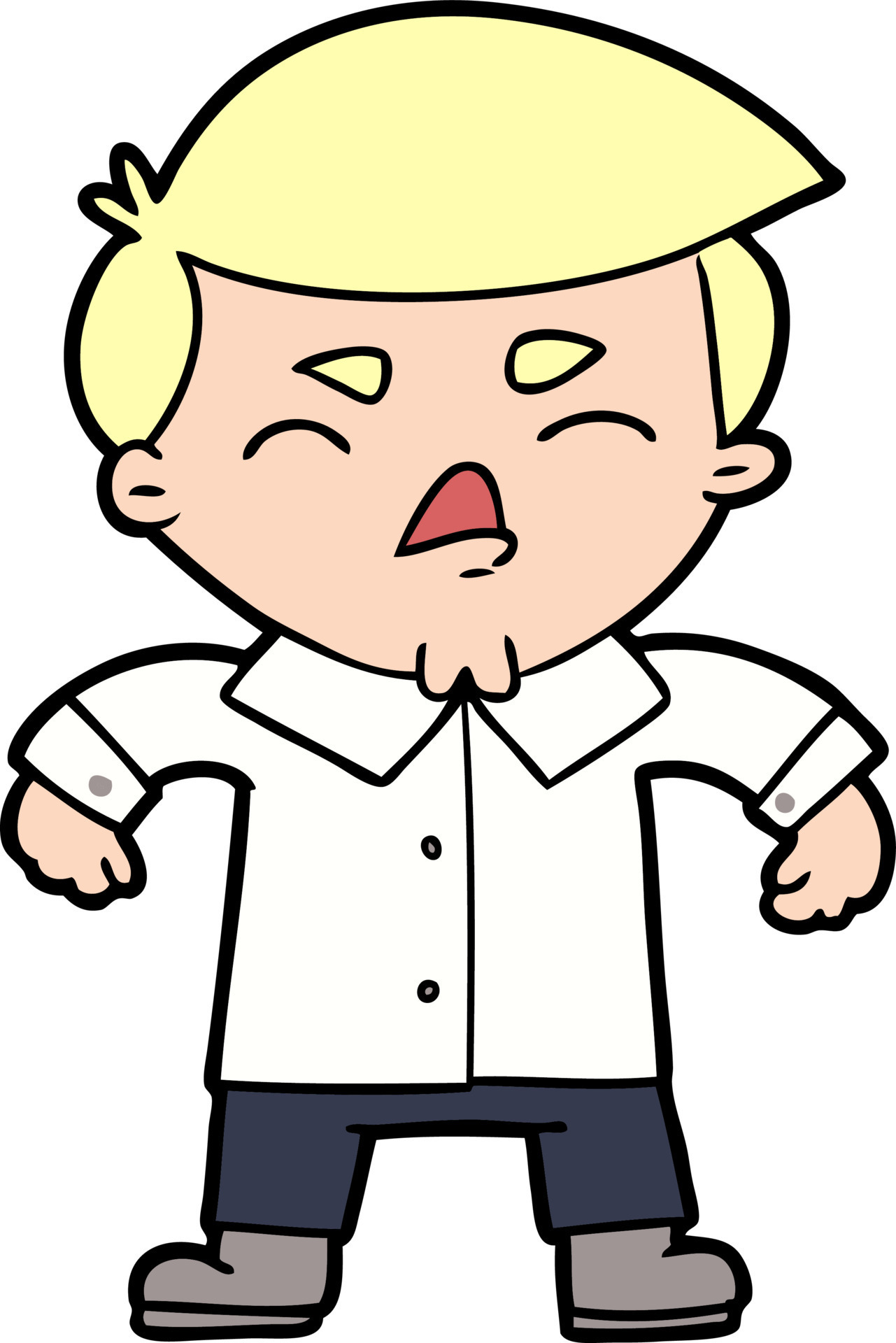 Cartoon Angry Businessman 12363836 Vector Art At Vecteezy