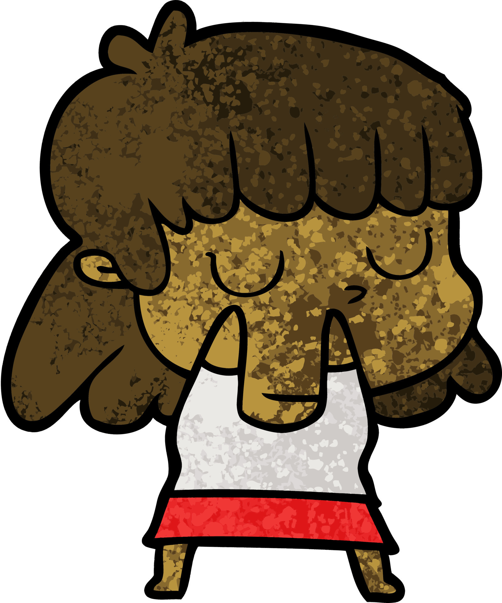 cartoon indifferent woman 12363840 Vector Art at Vecteezy