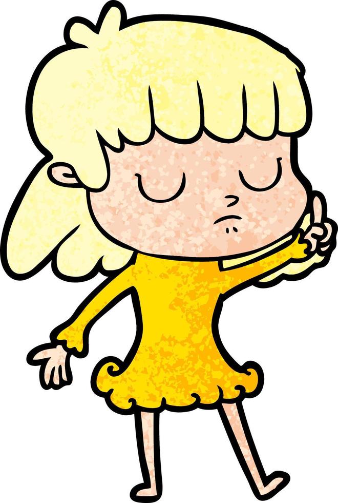 cartoon indifferent woman 12363843 Vector Art at Vecteezy