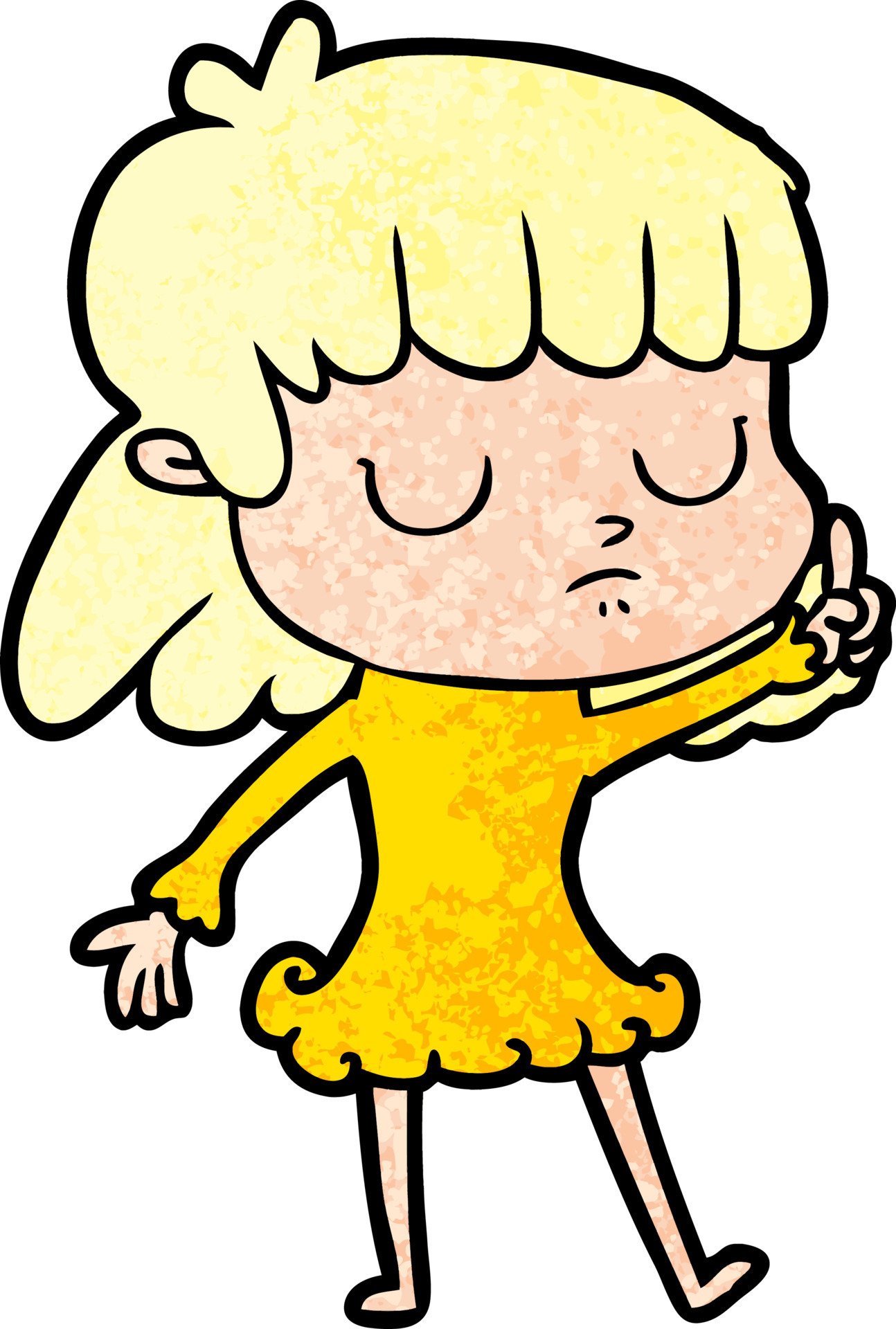 cartoon indifferent woman 12363843 Vector Art at Vecteezy