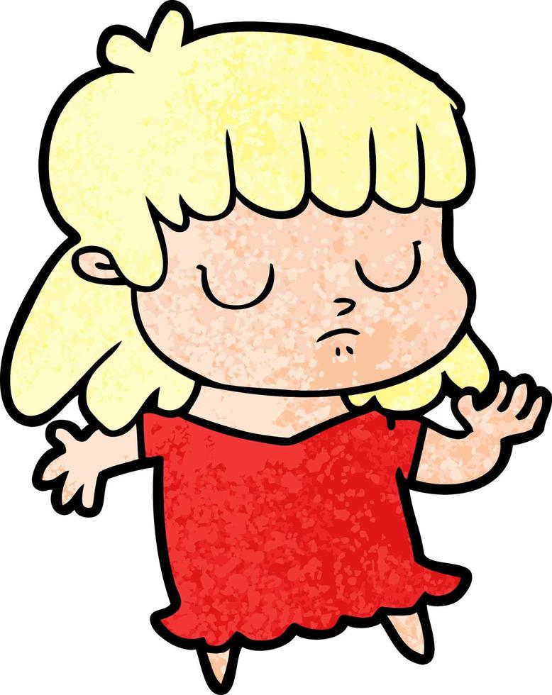 cartoon indifferent woman 12366916 Vector Art at Vecteezy