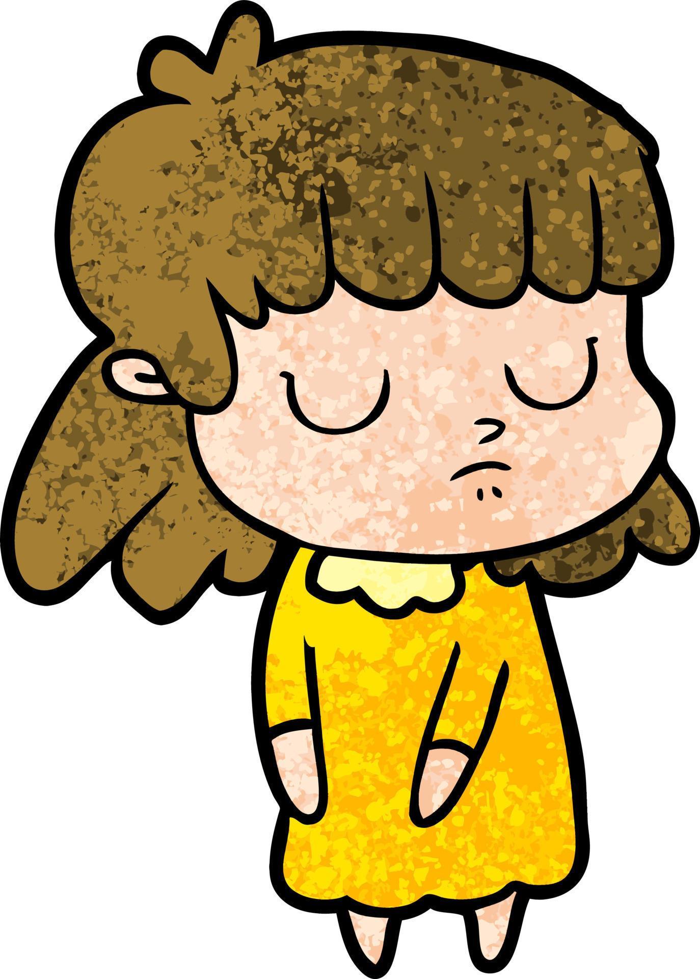 cartoon indifferent woman 12367754 Vector Art at Vecteezy