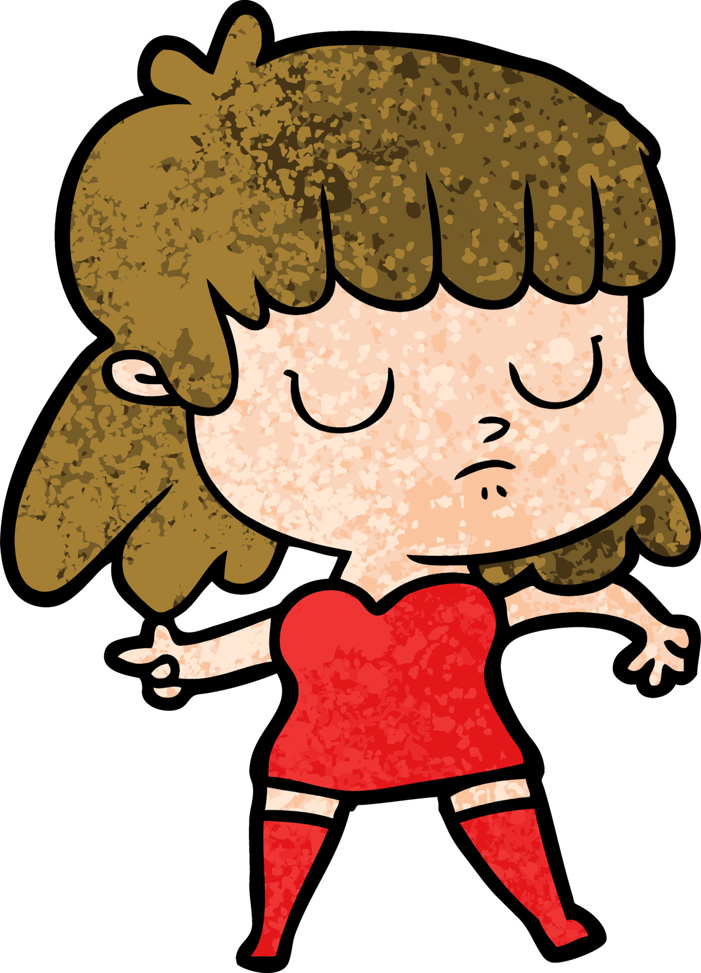 cartoon indifferent woman 12368595 Vector Art at Vecteezy