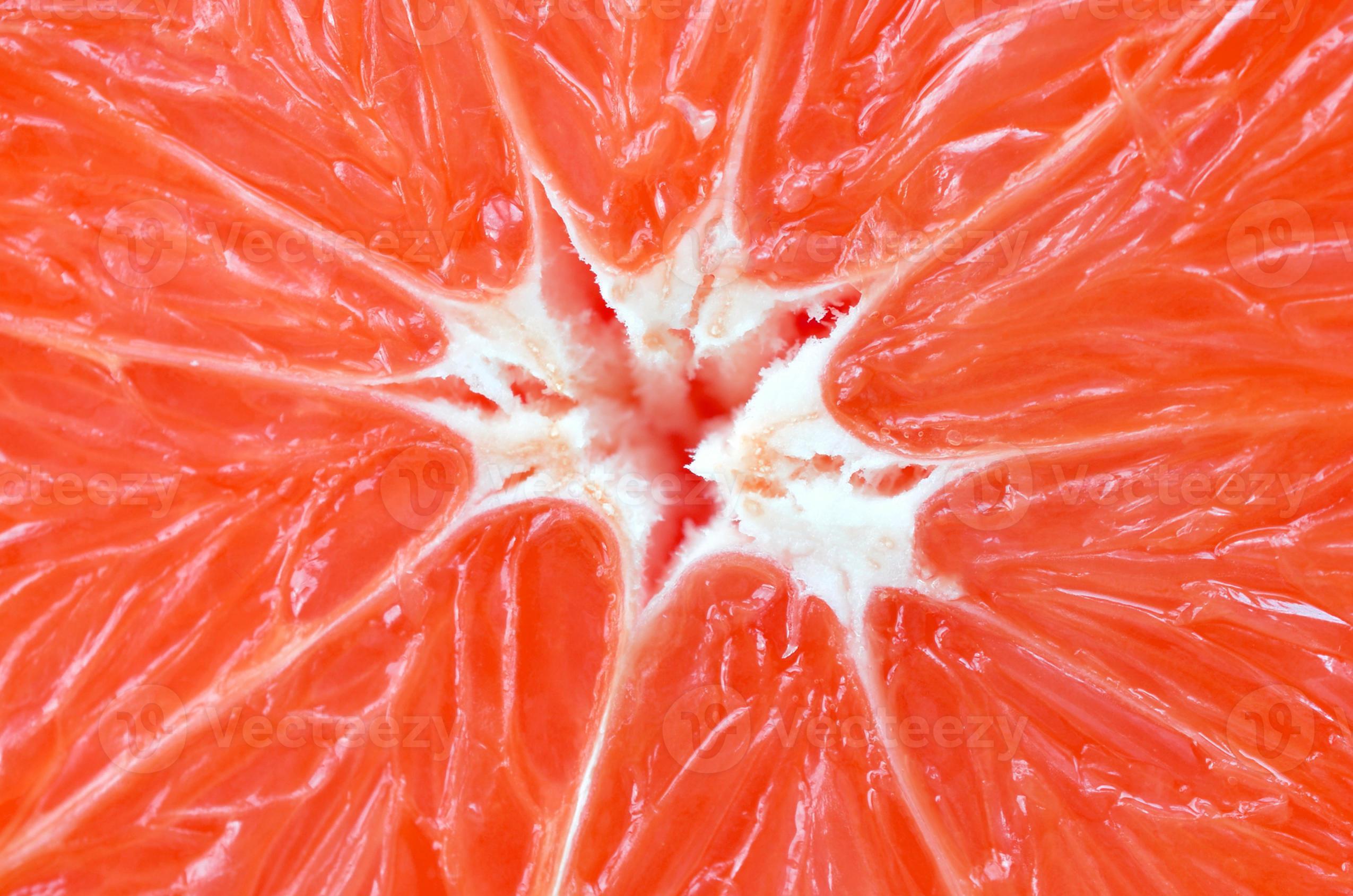 Top view of a fragment of the grapefruit slice close up. Macro background texture 12368773 Stock ...