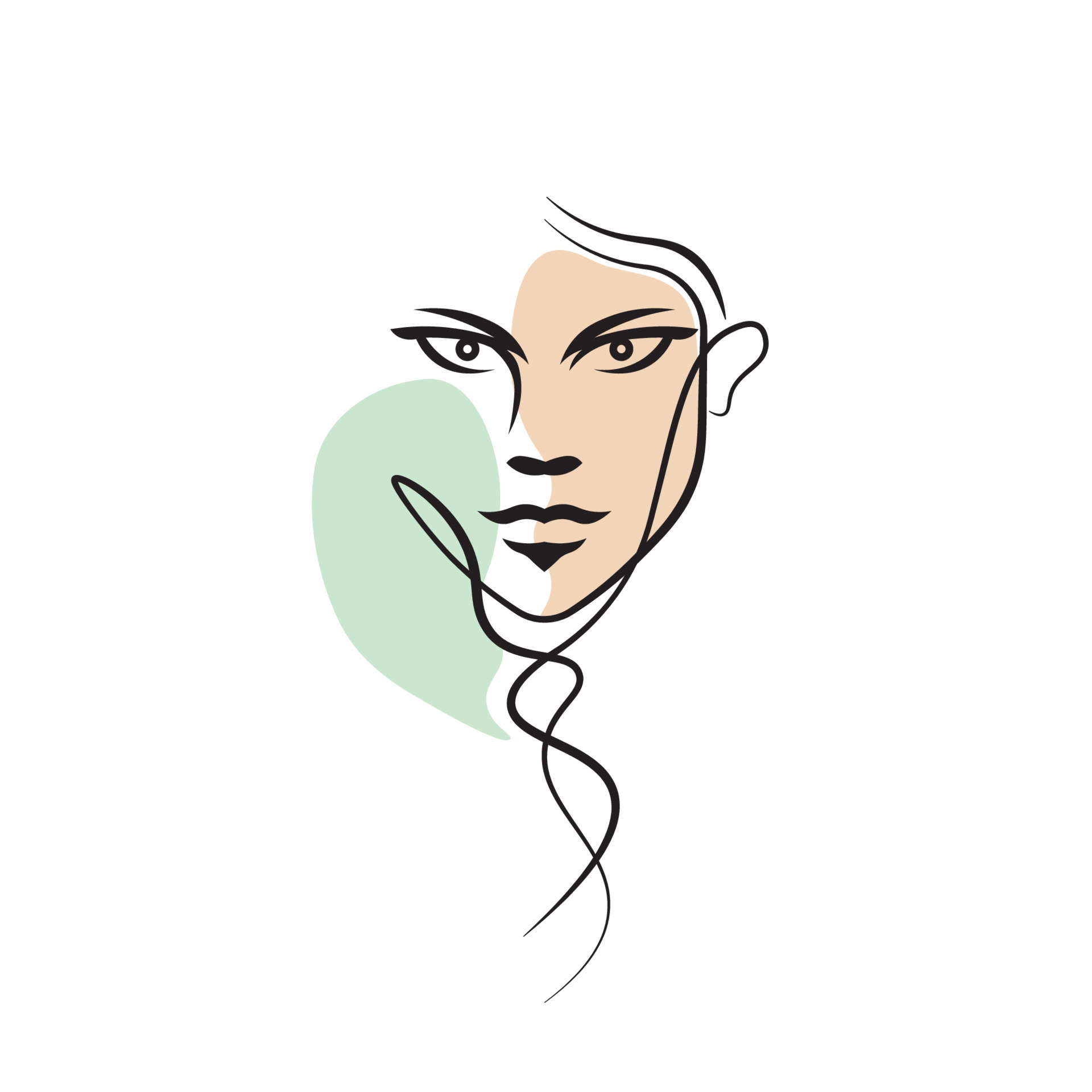 Face Gaze Vector Line Art Aesthetic Minimal Line Drawing 12369003 Vector Art At Vecteezy