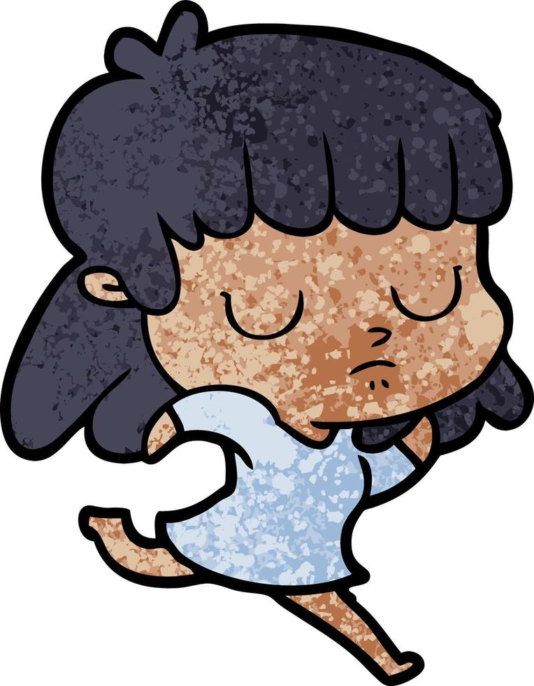 cartoon indifferent woman running 12370315 Vector Art at Vecteezy