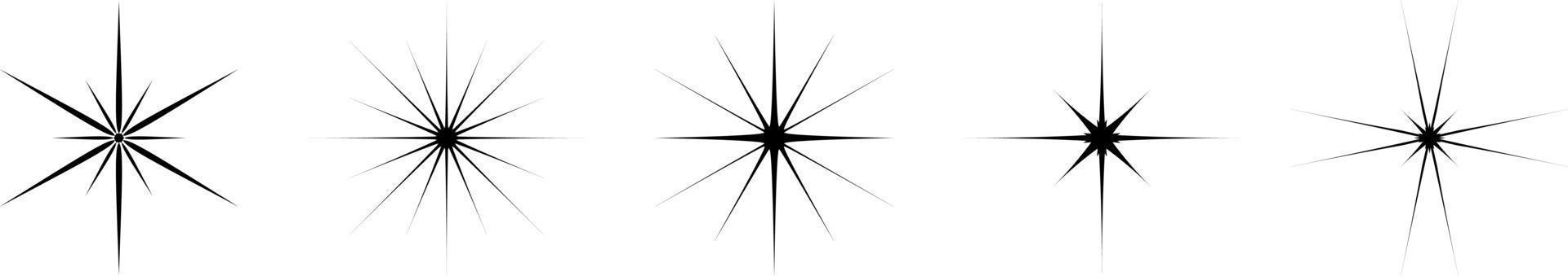 Sparkle star icon collection design element 12371652 Vector Art at Vecteezy