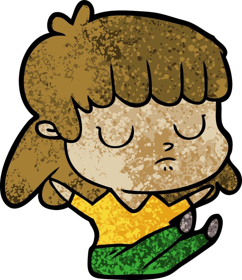 cartoon indifferent woman sitting 12373017 Vector Art at Vecteezy