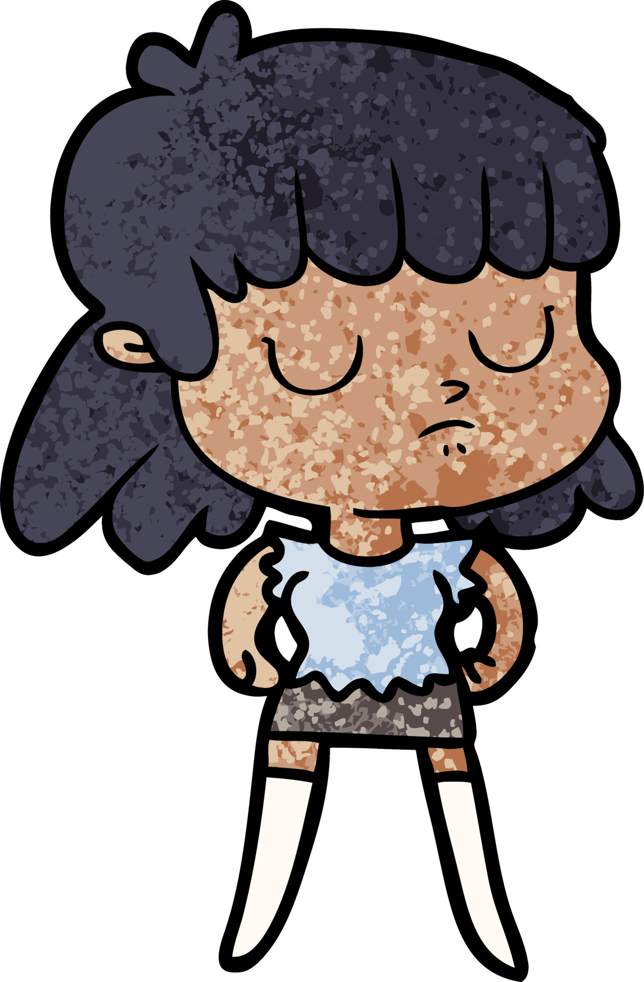 cartoon indifferent woman 12373648 Vector Art at Vecteezy