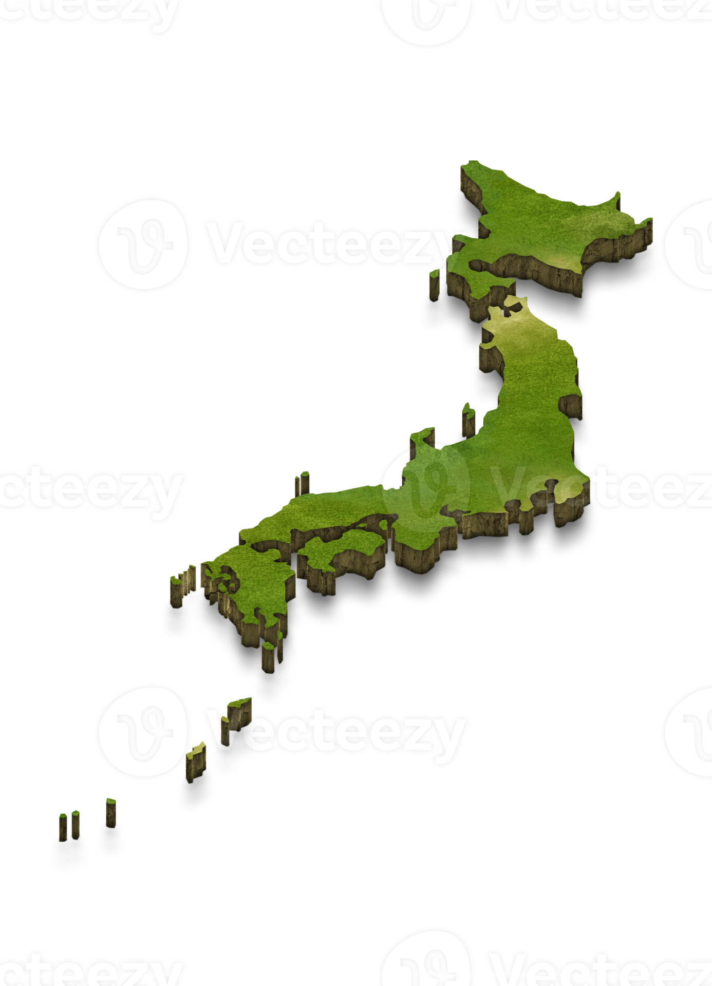 3D map illustration of japan 12375040 PNG
