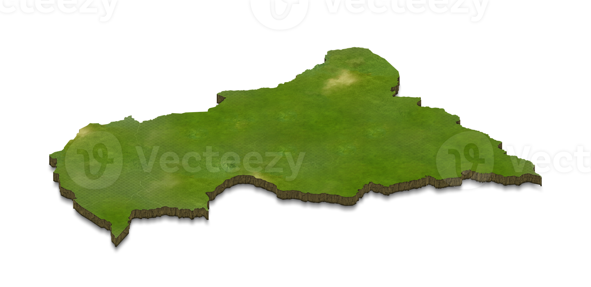 3d Map Illustration Of Central African Republic 12375143 Png