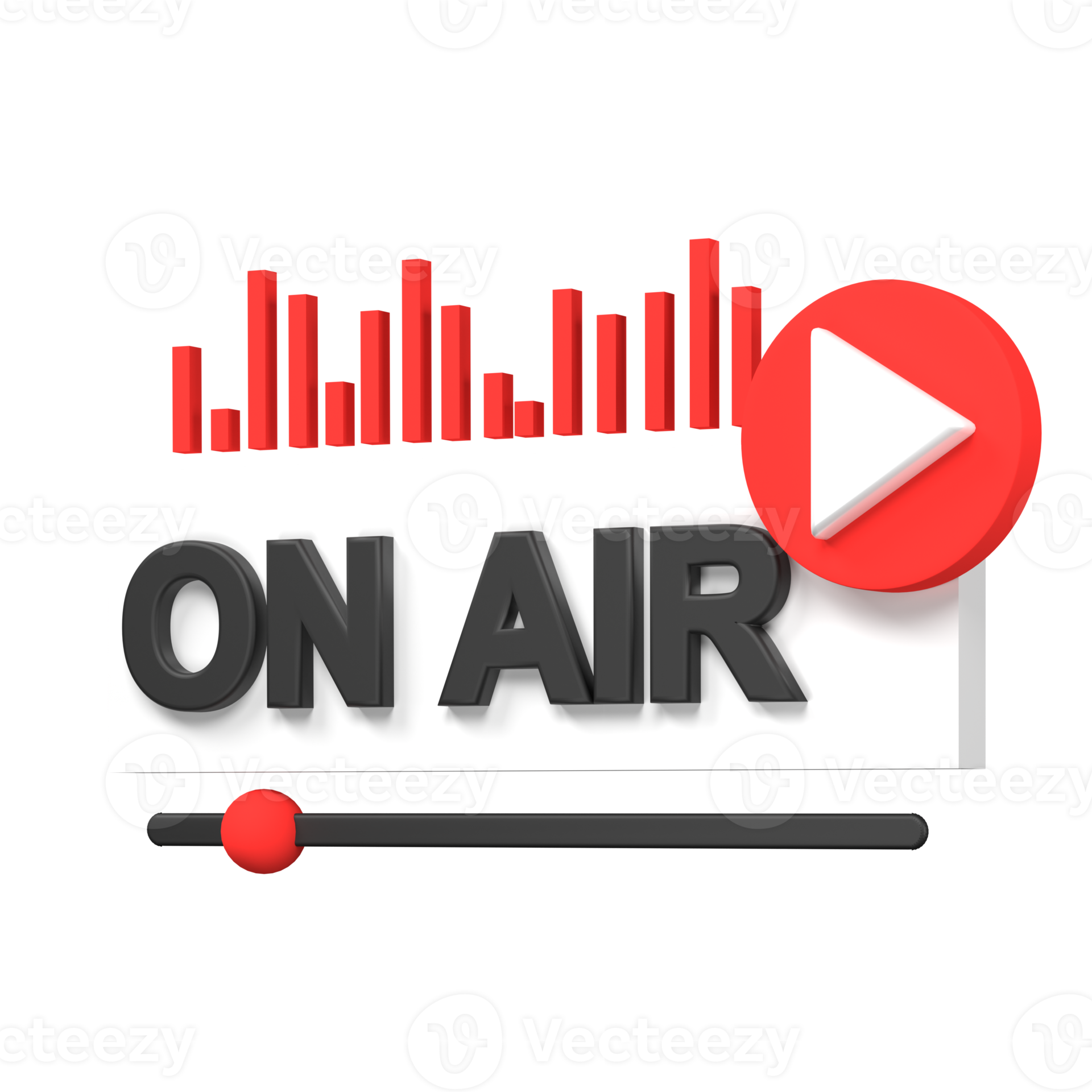 3D Rendering of On Air Podcast Illustration, Broadcasting Concept. 12375236 PNG