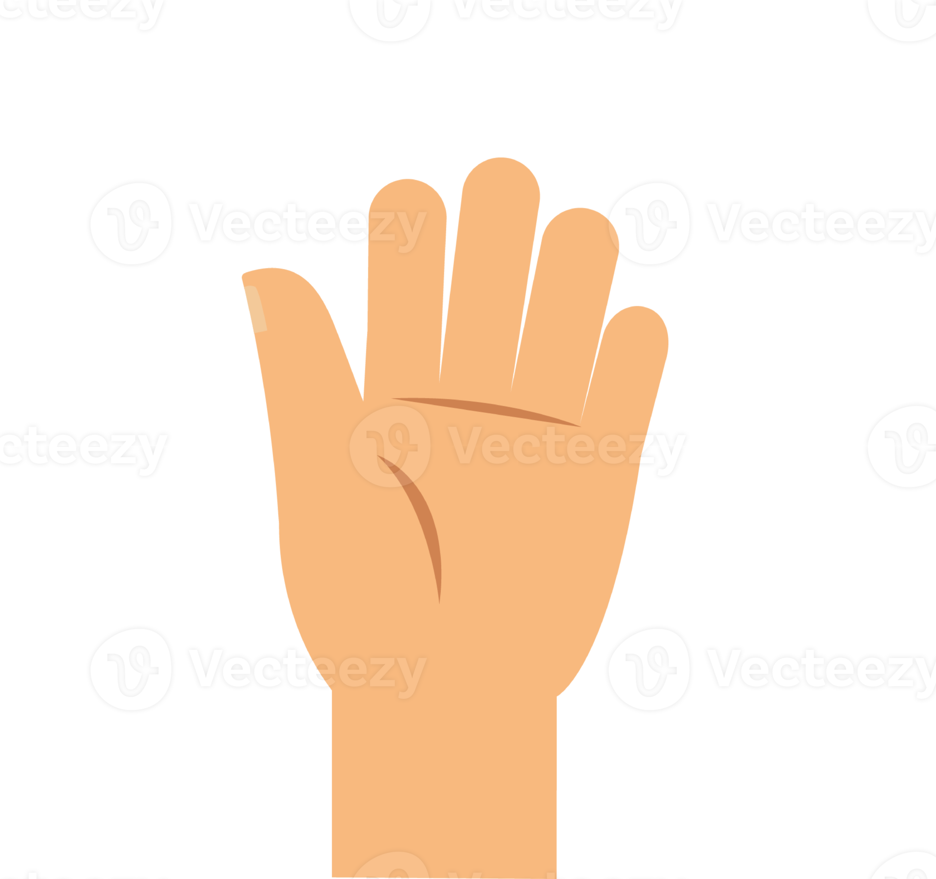 Palm Hand Cartoon Illustration 12375441 Png