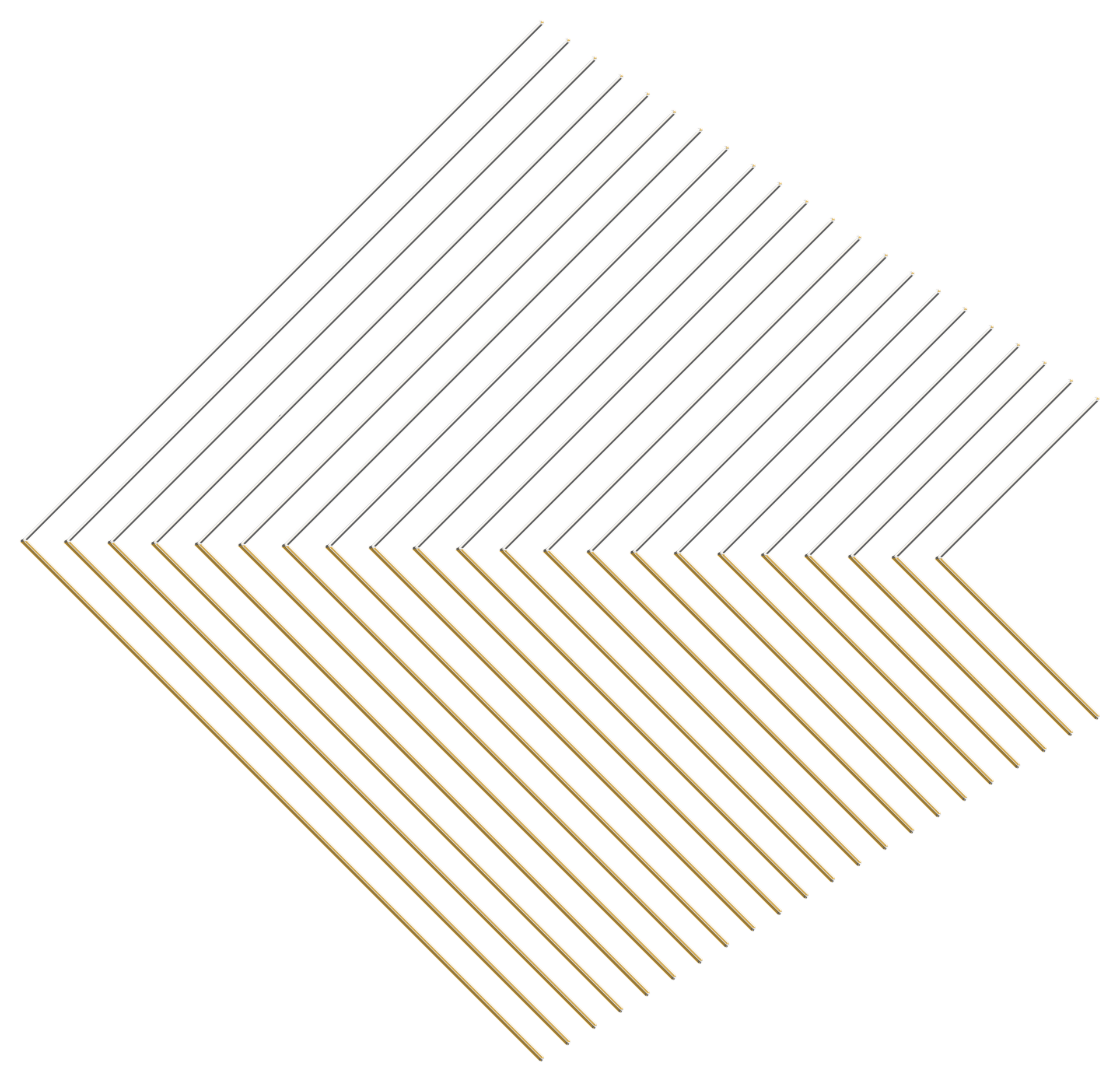 Abstract 3d Rendering Of Gold Sphere With Chaotic Structure Futuristic