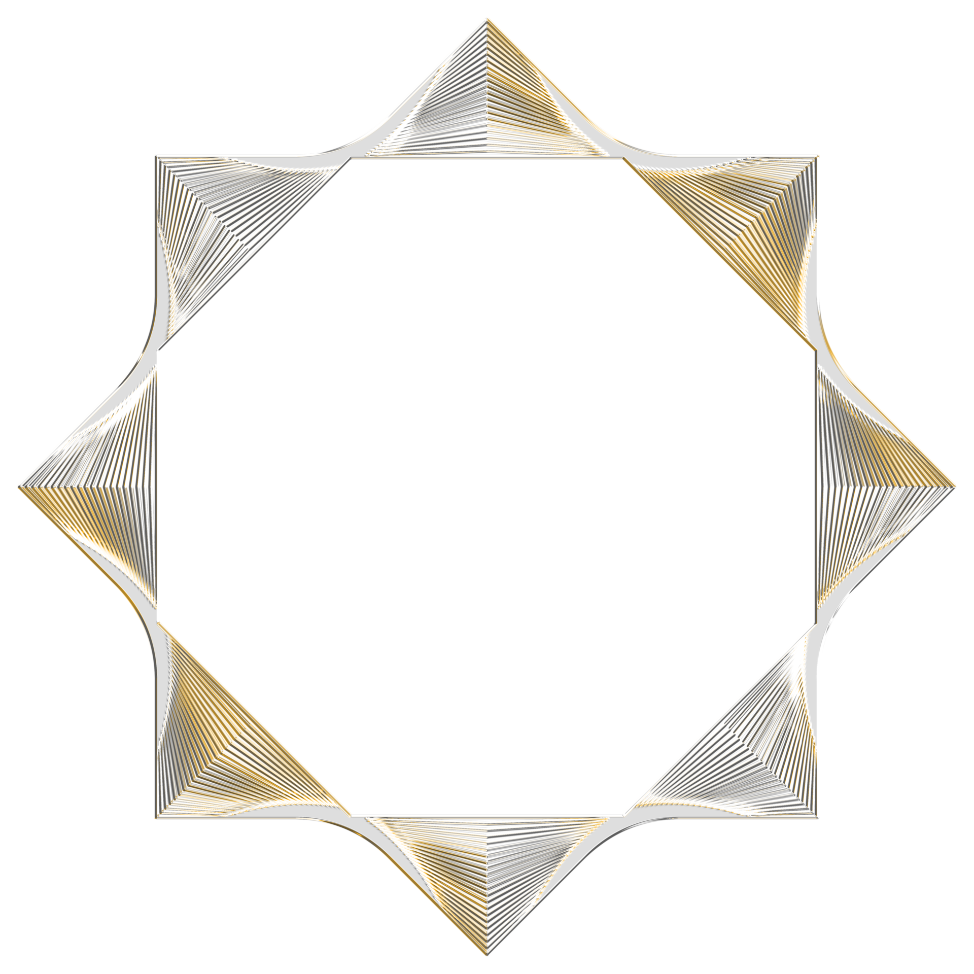 Abstract 3d Rendering Of Gold Sphere With Chaotic Structure Futuristic