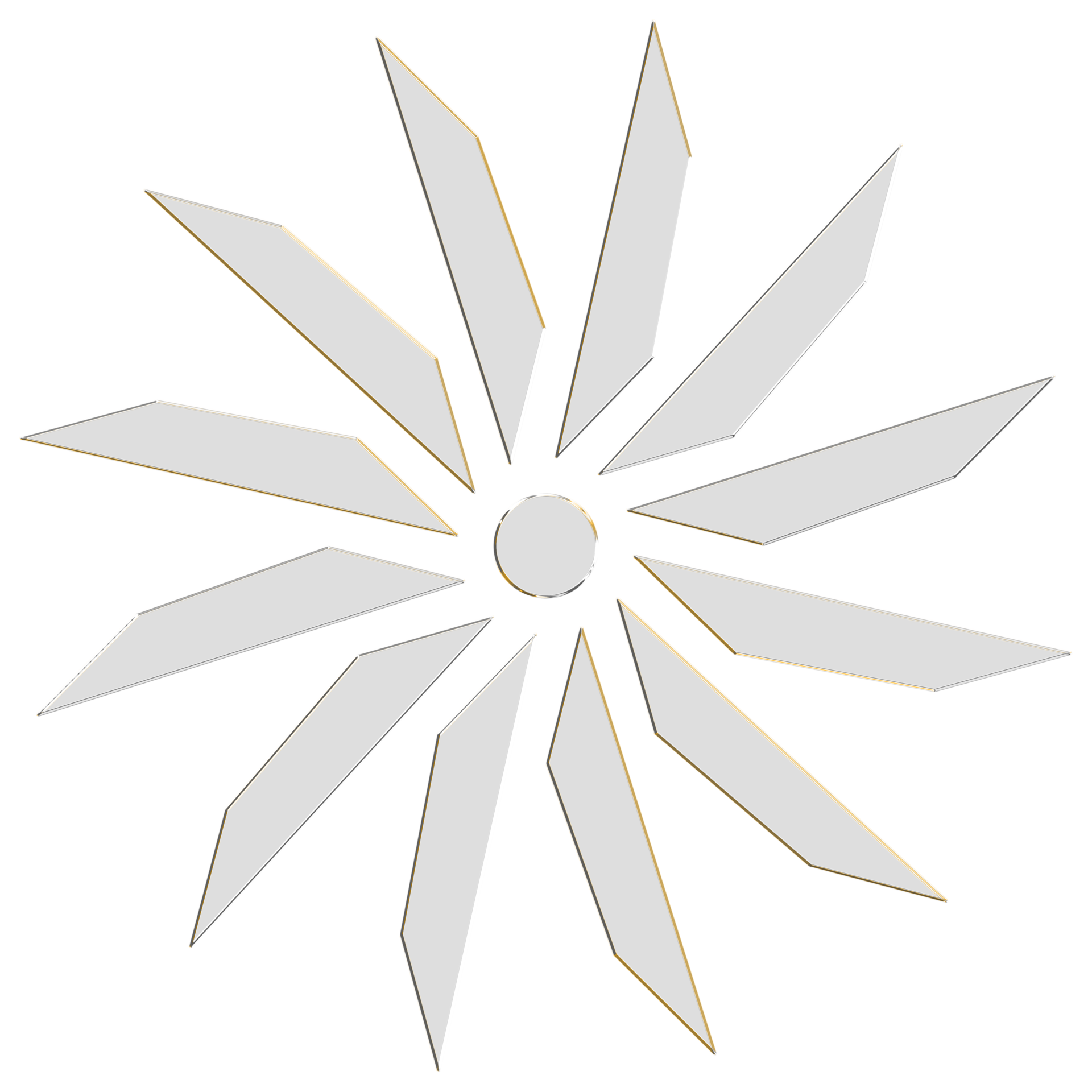 Abstract 3d Rendering Of Gold Sphere With Chaotic Structure Futuristic