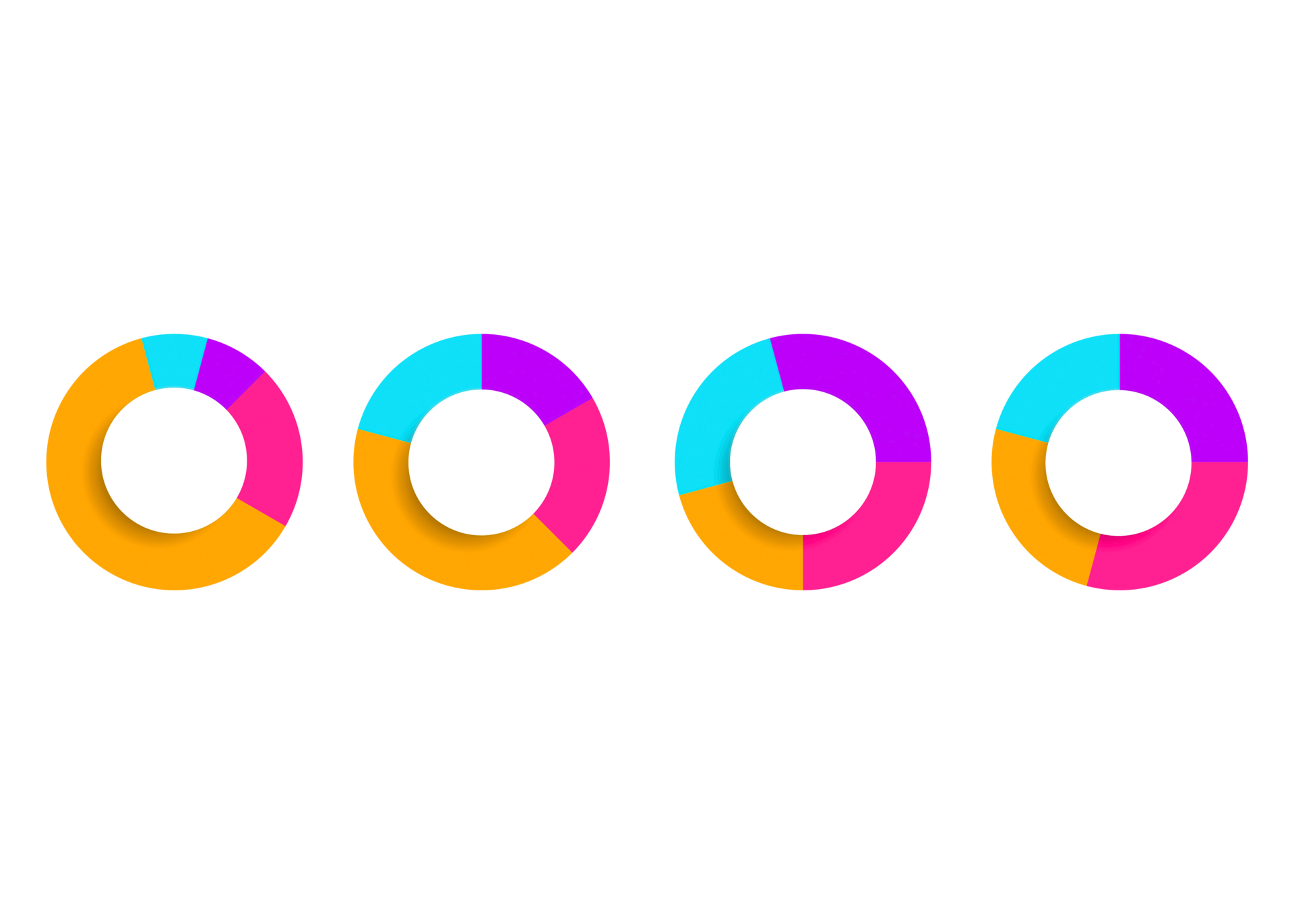 Four Steps Colorful Circle Object For Infographic Template 12375902 Png