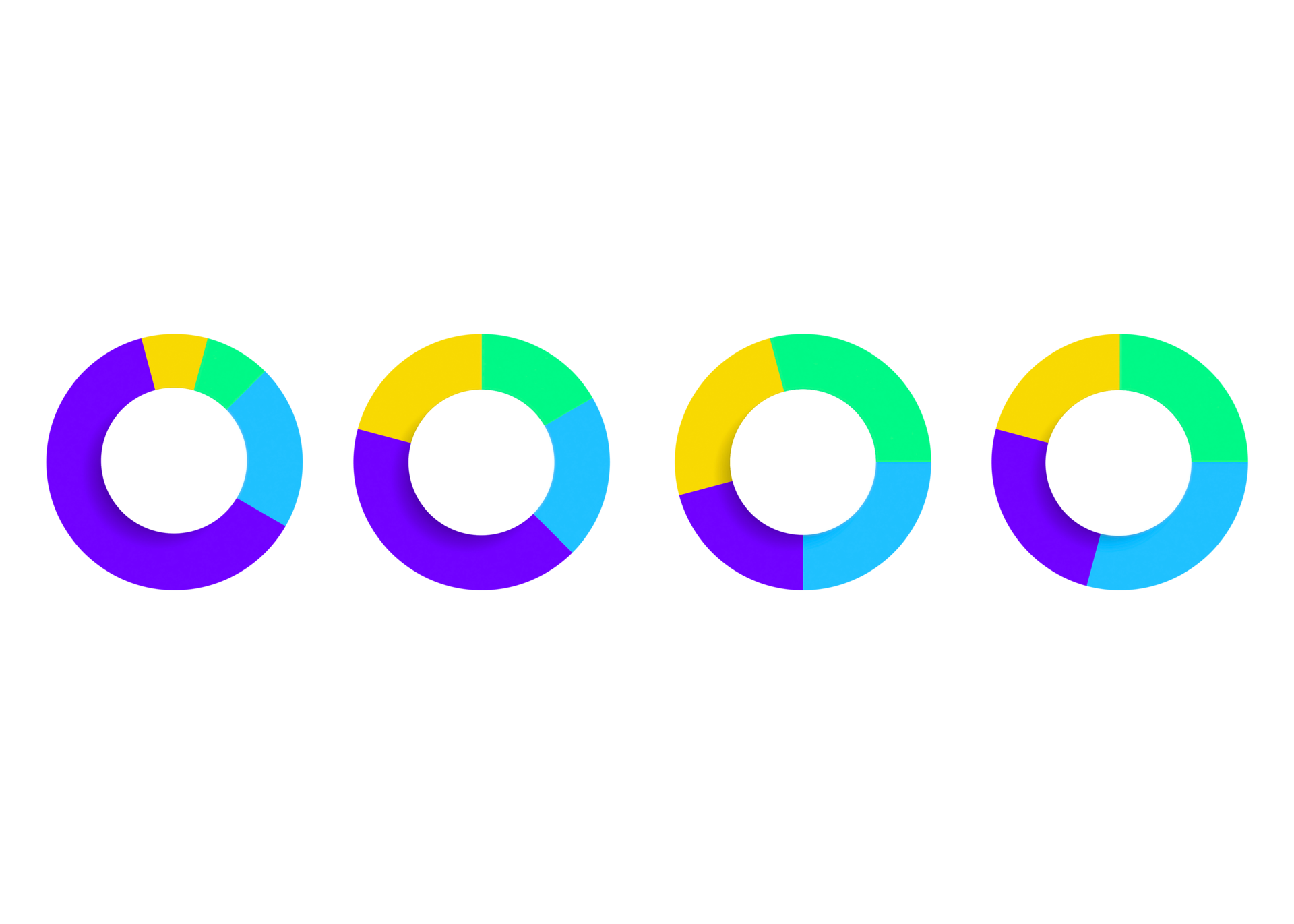 Four Steps Colorful Circle Object For Infographic Template 12375905 Png