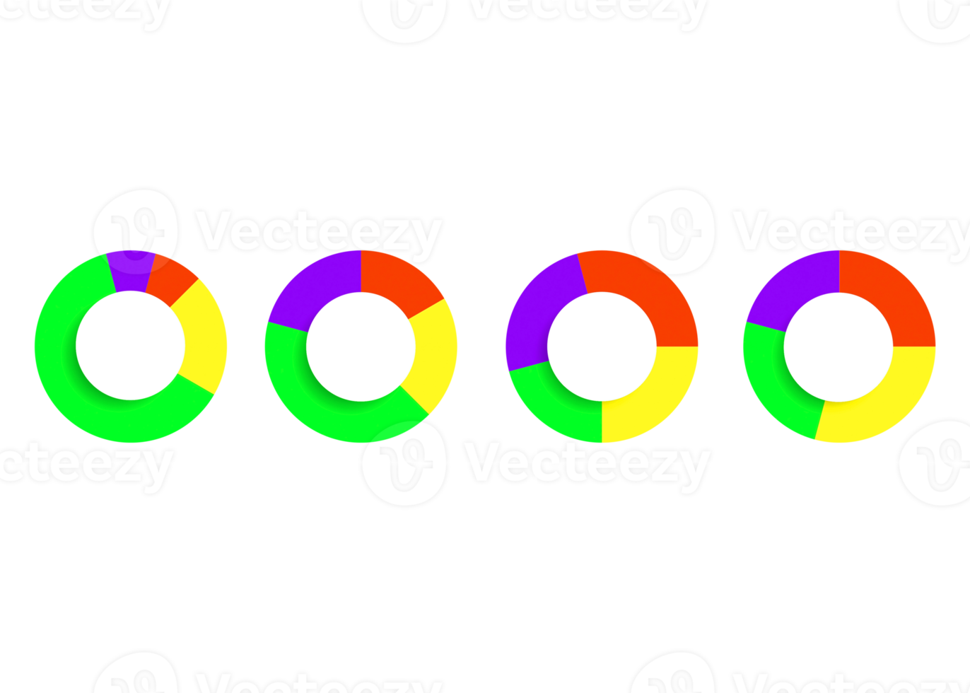 Four Steps Colorful Circle Object For Infographic Template 12375907 Png