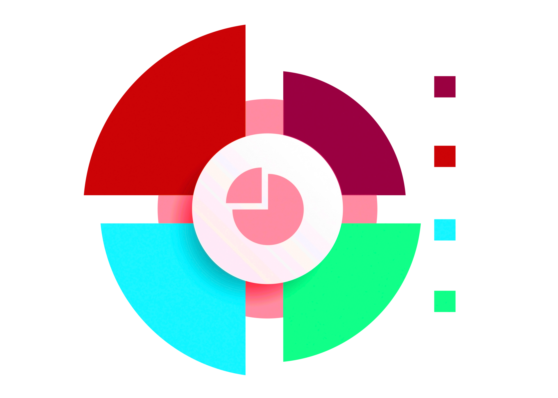 Free Four Steps Colorful Circle Object For Infographic Template