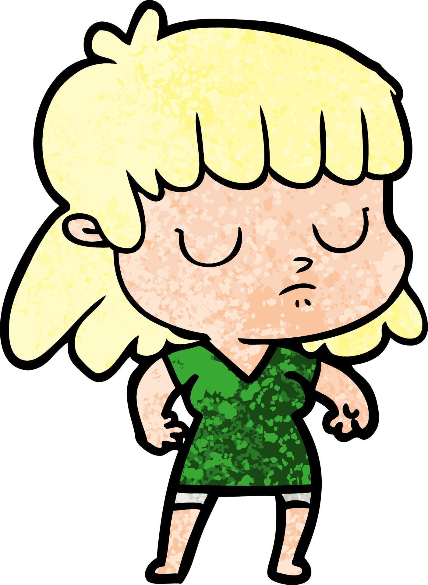 cartoon indifferent woman 12376517 Vector Art at Vecteezy