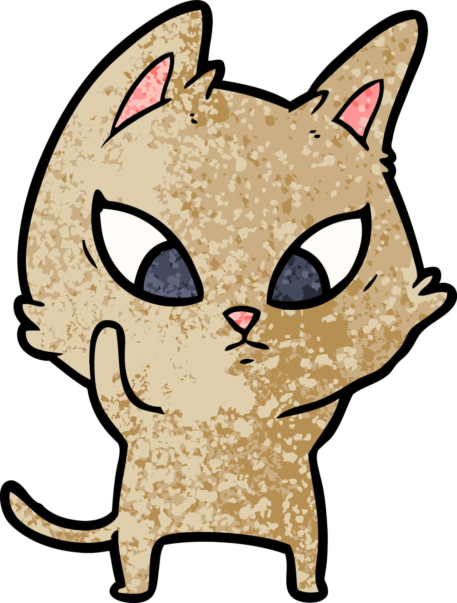 confused cartoon cat 12376776 Vector Art at Vecteezy