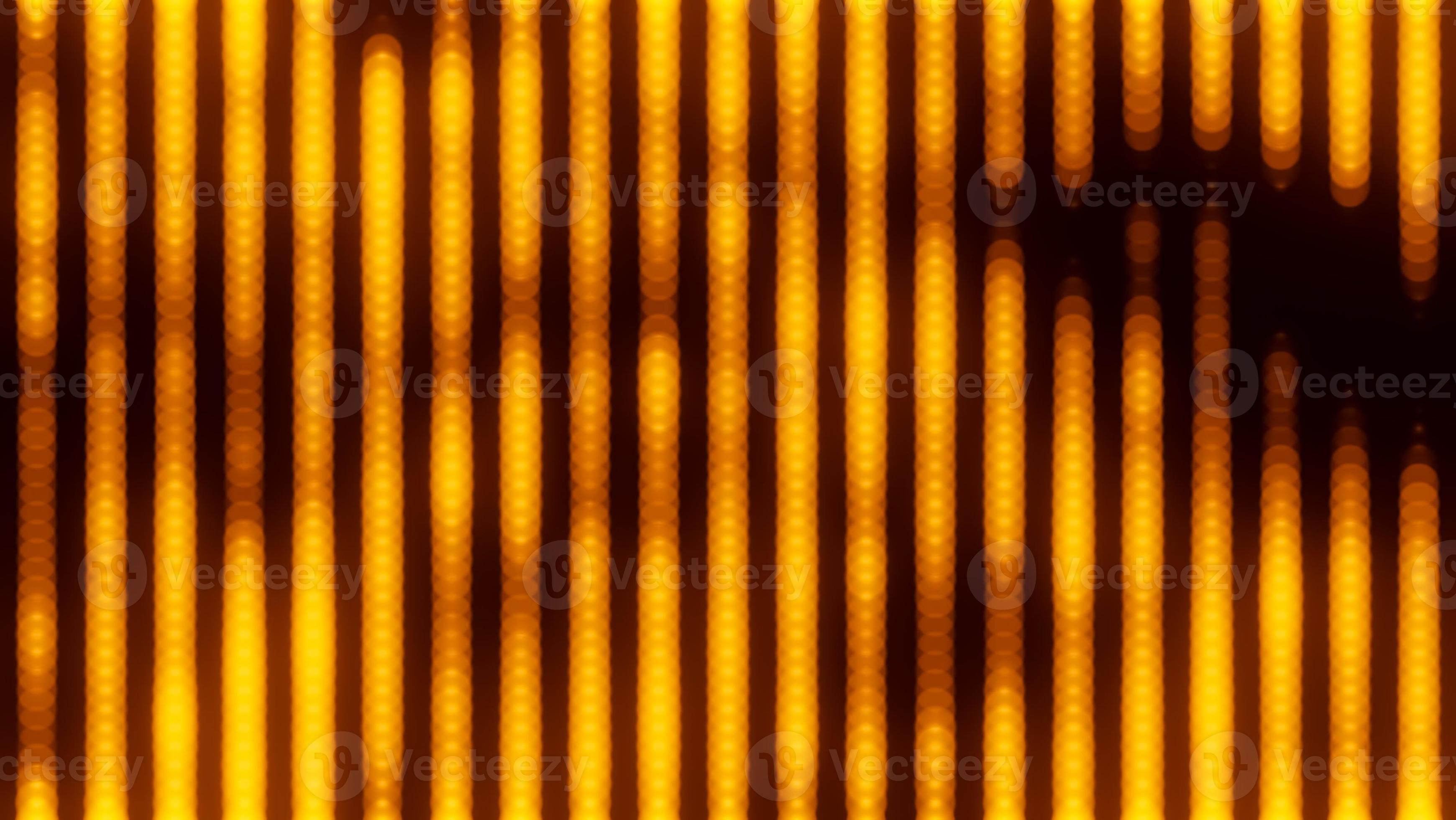 Abstract Orange Lights Bokeh Equalizer Bar Effect Technology Particles Surface Grid 3d Model