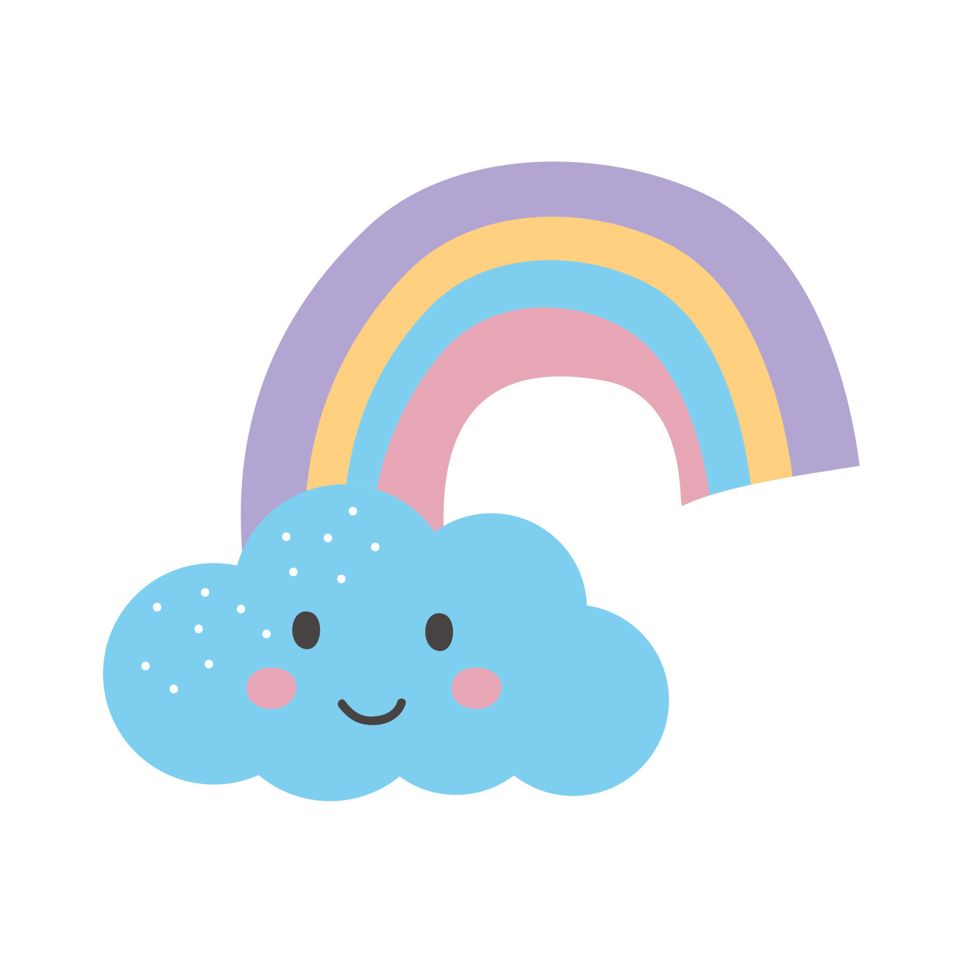 pretty rainbow face 12379290 Vector Art at Vecteezy