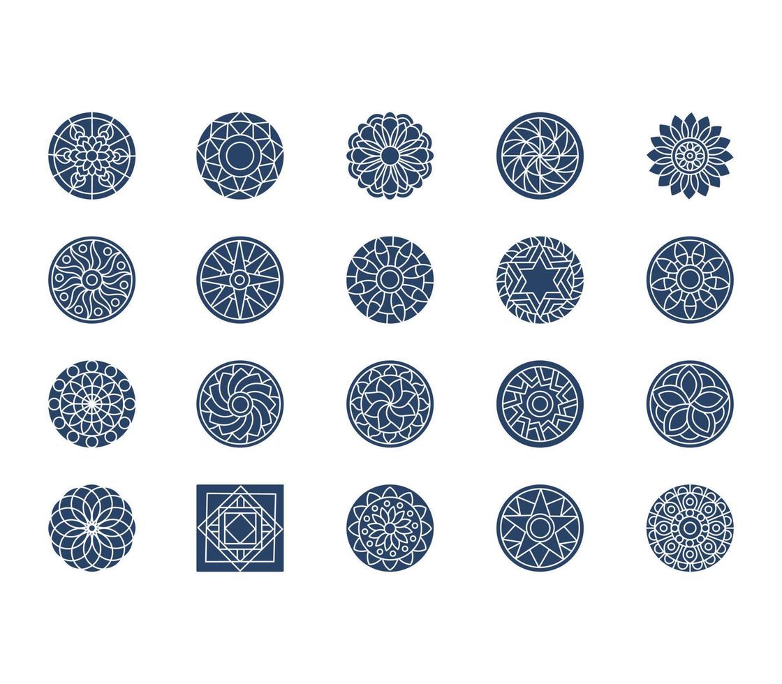 Mandala design patterns icon set 12383263 Vector Art at Vecteezy