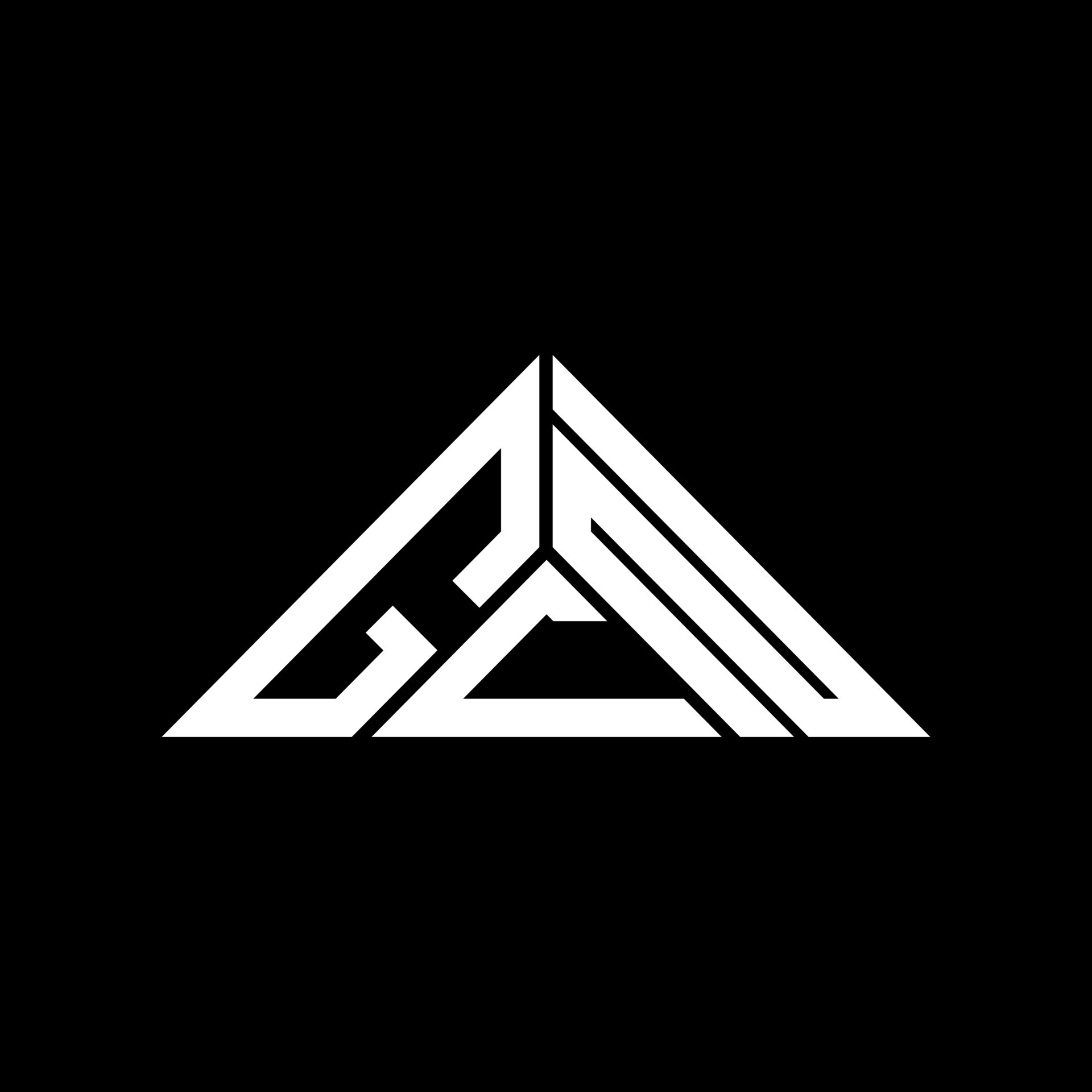 Gcn Letter Logo Creative Design With Vector Graphic Gcn Simple And Modern Logo In Triangle