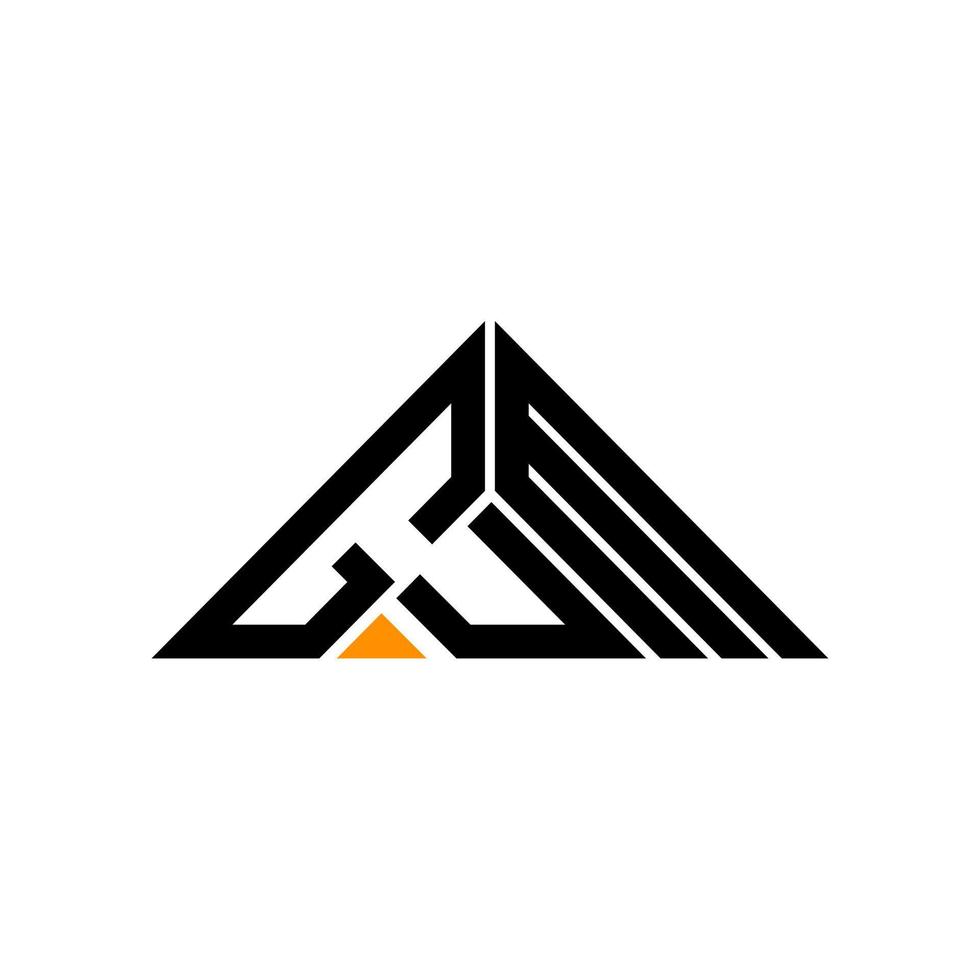 Gum Letter Logo Creative Design With Vector Graphic Gum Simple And Modern Logo In Triangle