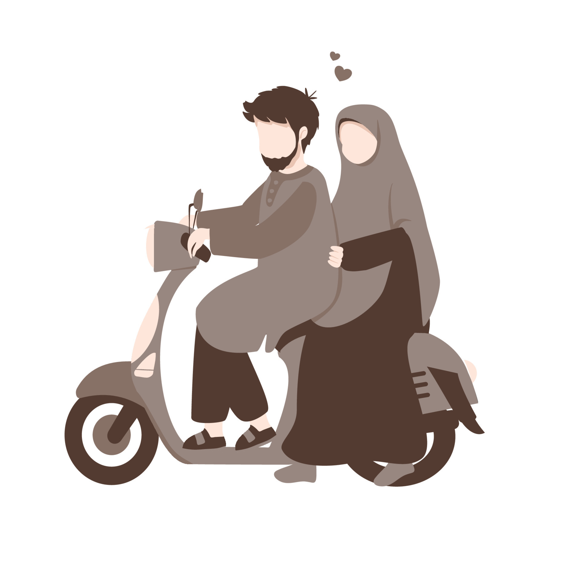 Romantic muslim couple illustration 12387641 Vector Art at Vecteezy