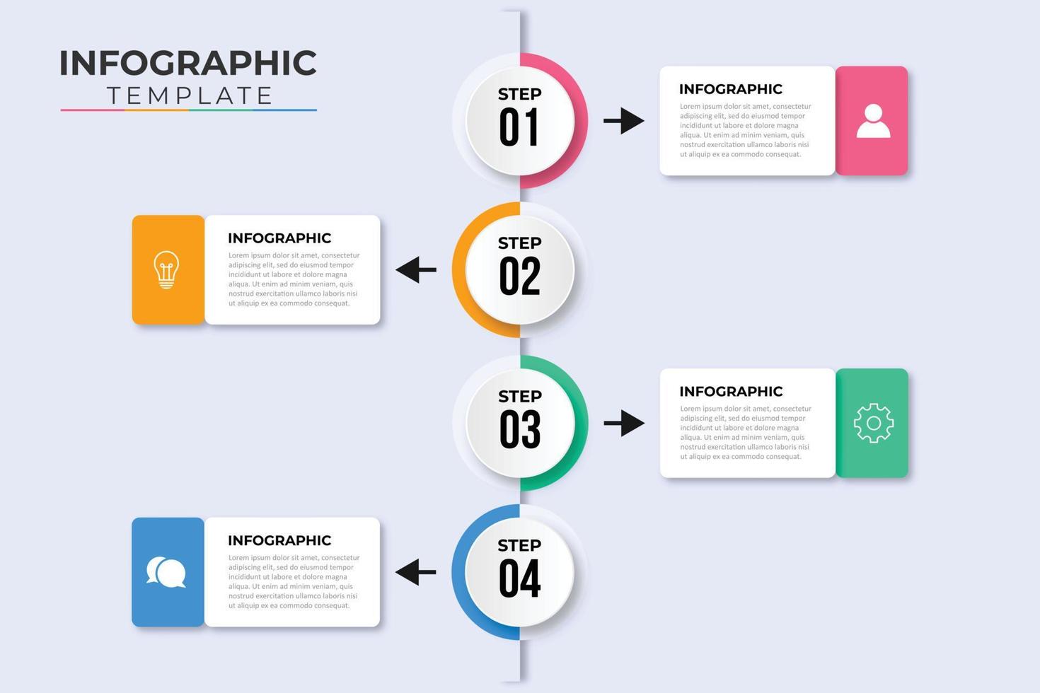 Business Infographic design template Vector with icons and 4 four options or steps. Can be used ...
