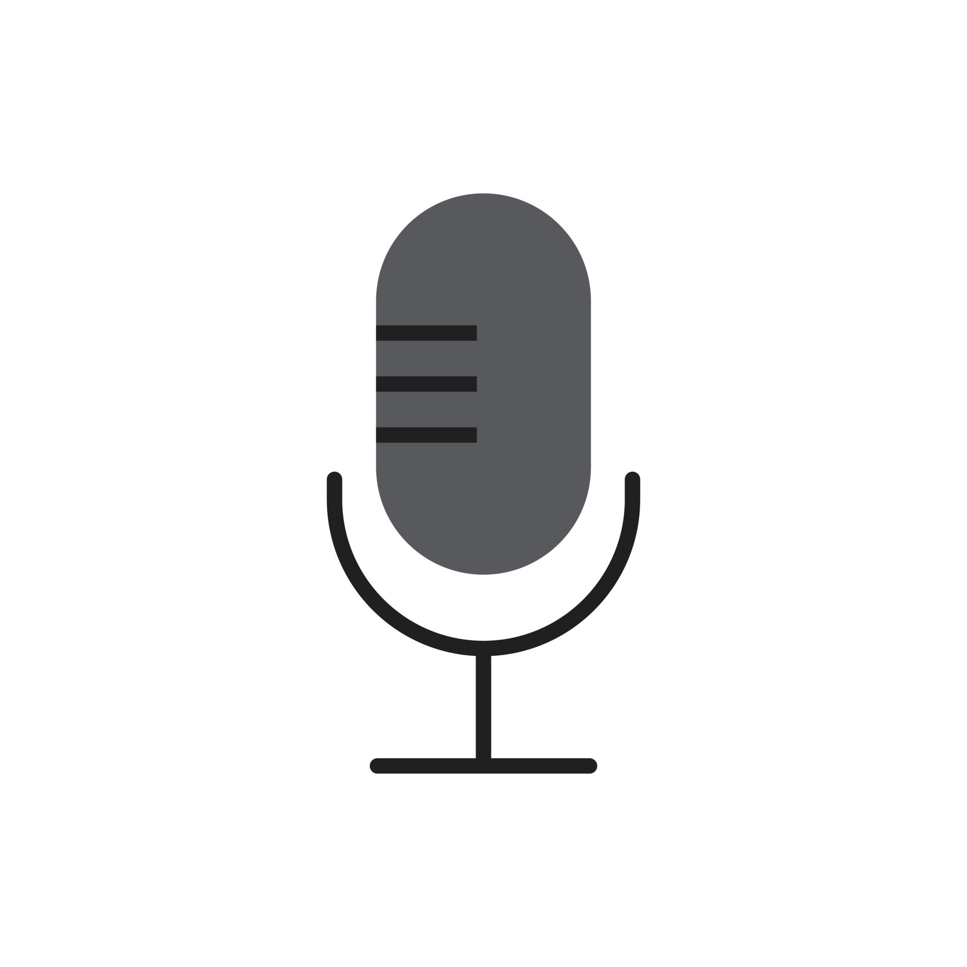 microphone icon for website, symbol, presentation 12390091 Vector Art ...
