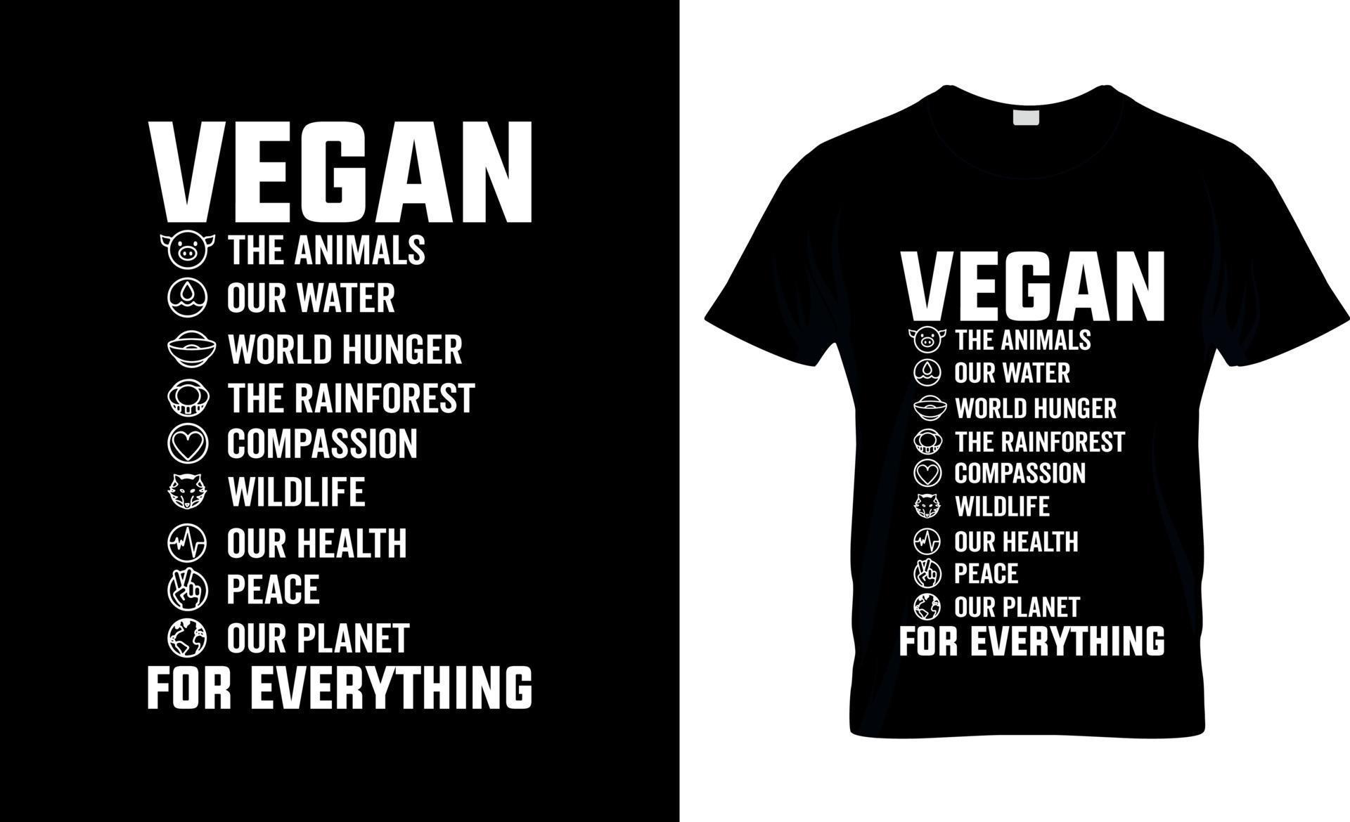 Vegan t-shirt design, Vegan t-shirt slogan and apparel design, Vegan typography, Vegan vector ...
