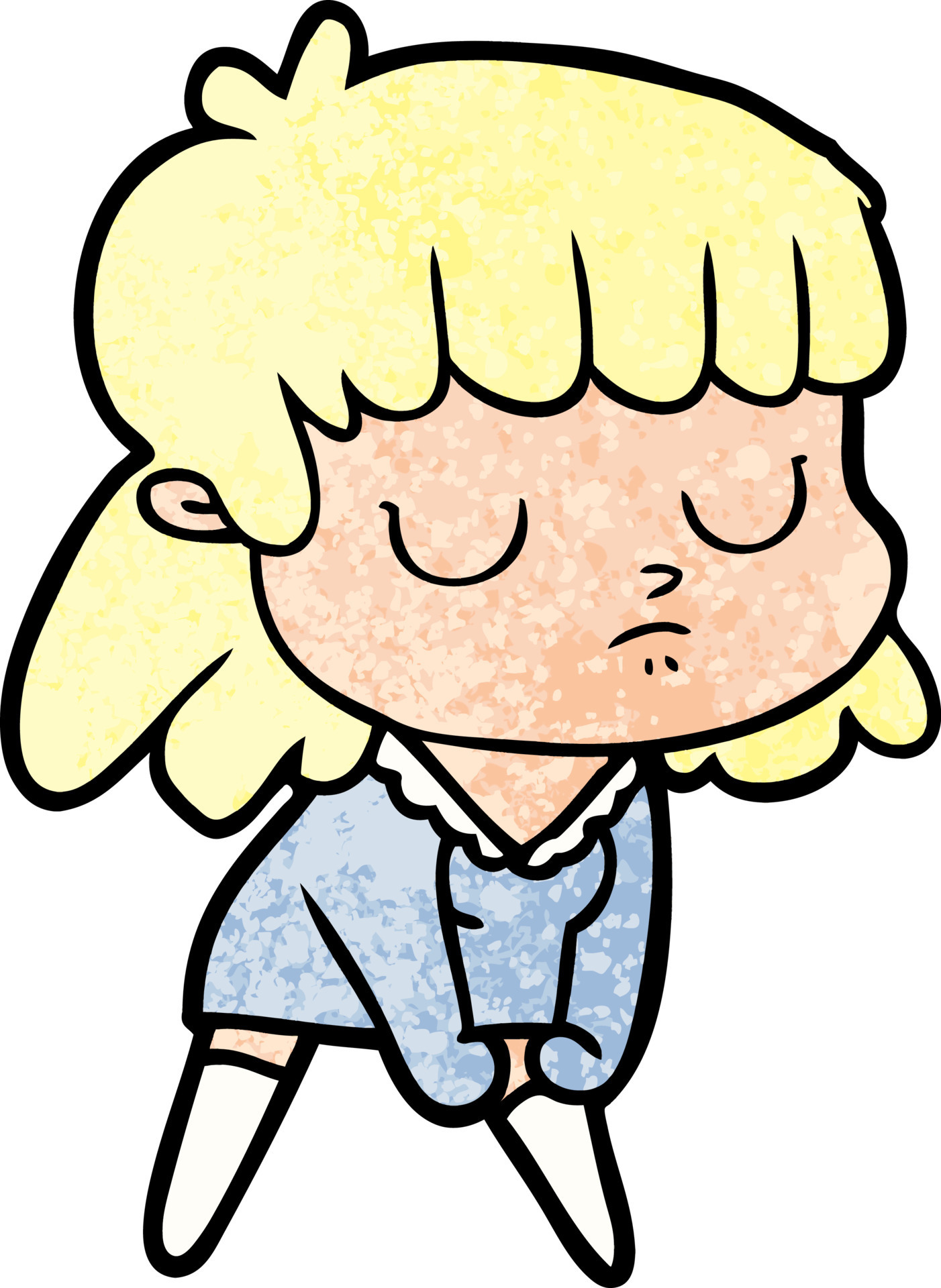 cartoon indifferent woman 12391029 Vector Art at Vecteezy