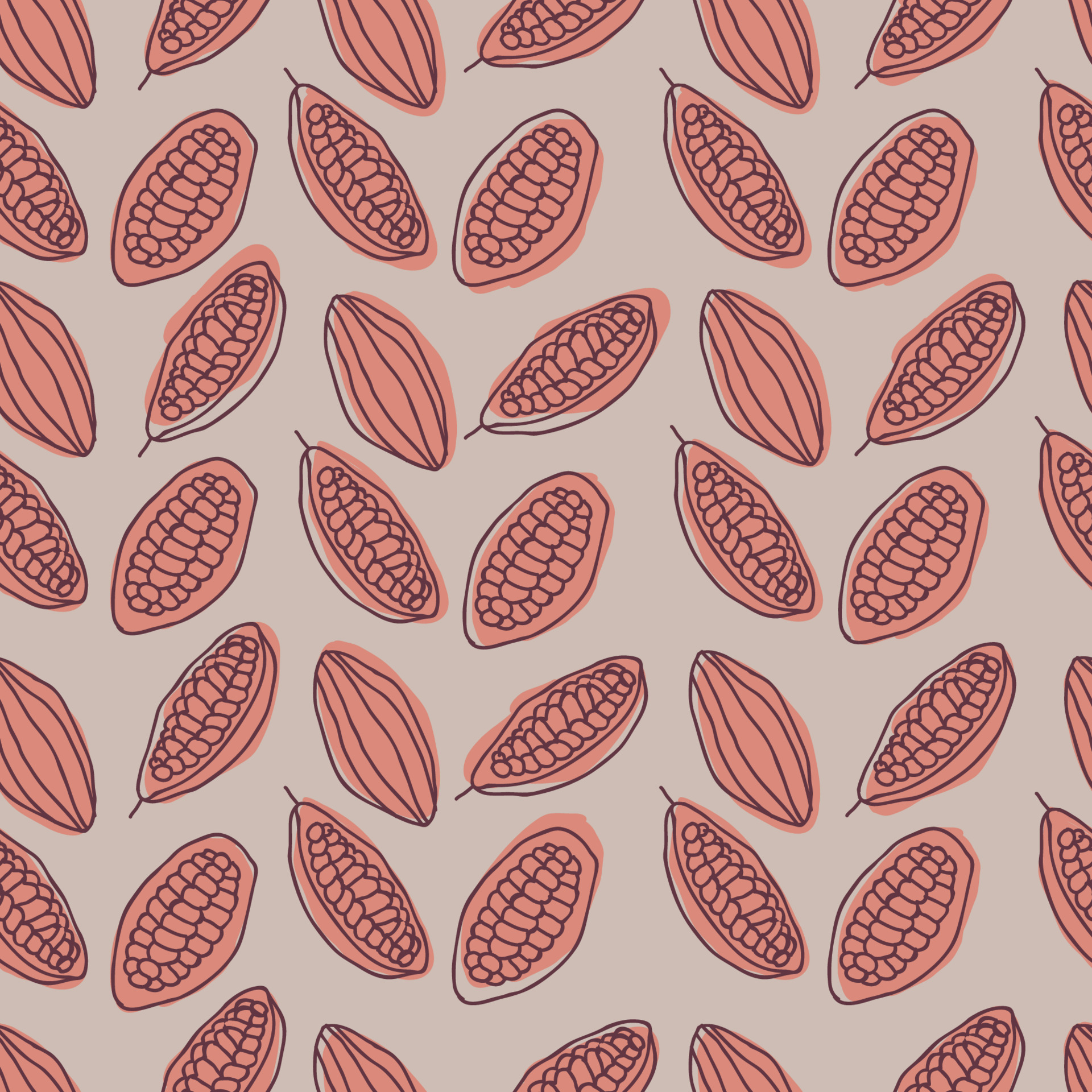 Seamles Cocoa Pattern 12393041 Vector Art at Vecteezy
