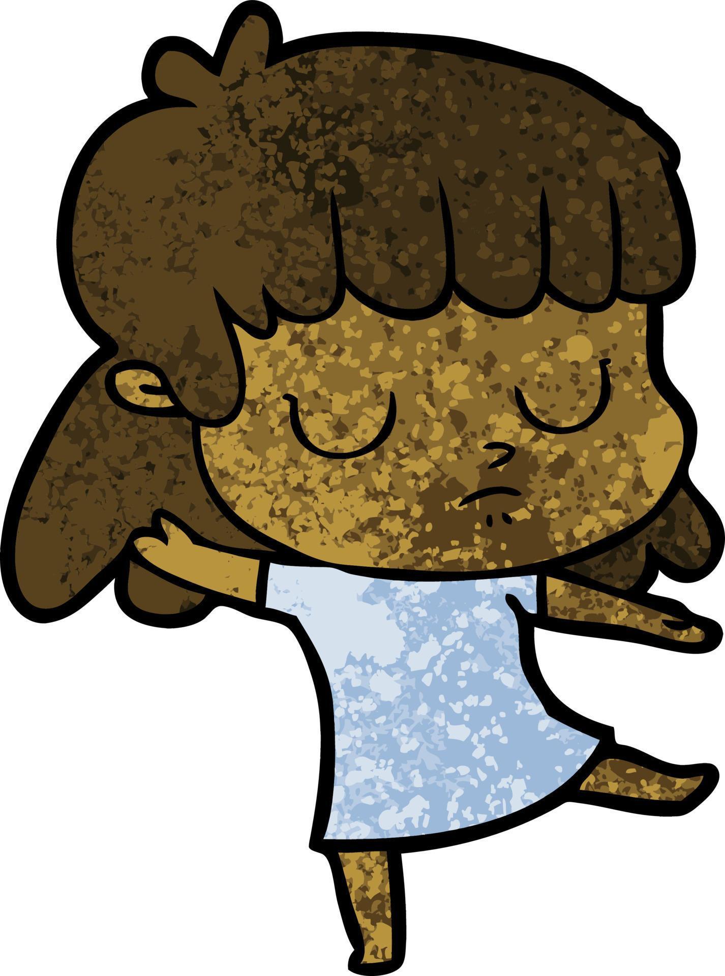 cartoon indifferent woman dancing 12394069 Vector Art at Vecteezy