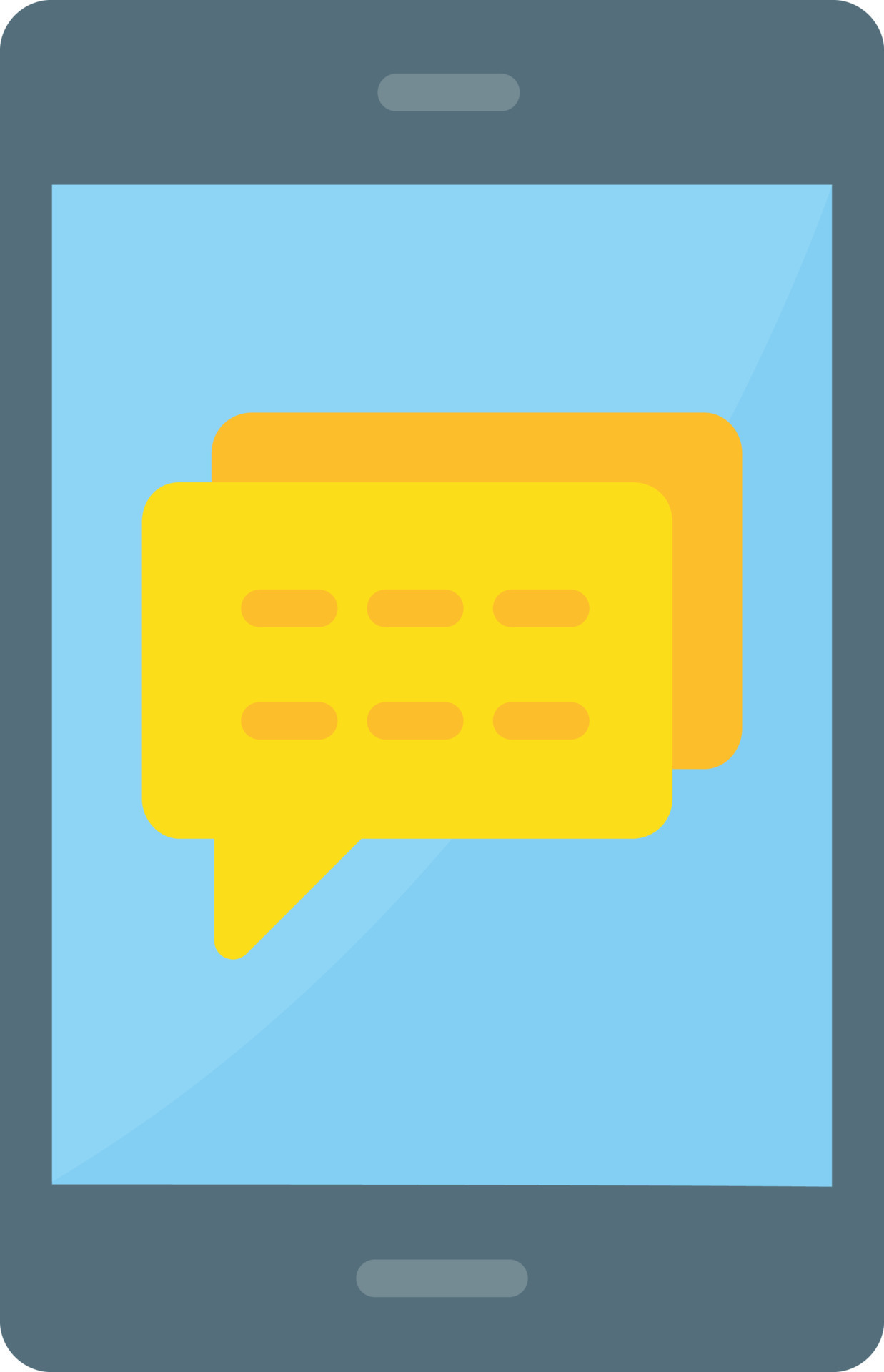 Message Flat Icon 12394606 Vector Art at Vecteezy