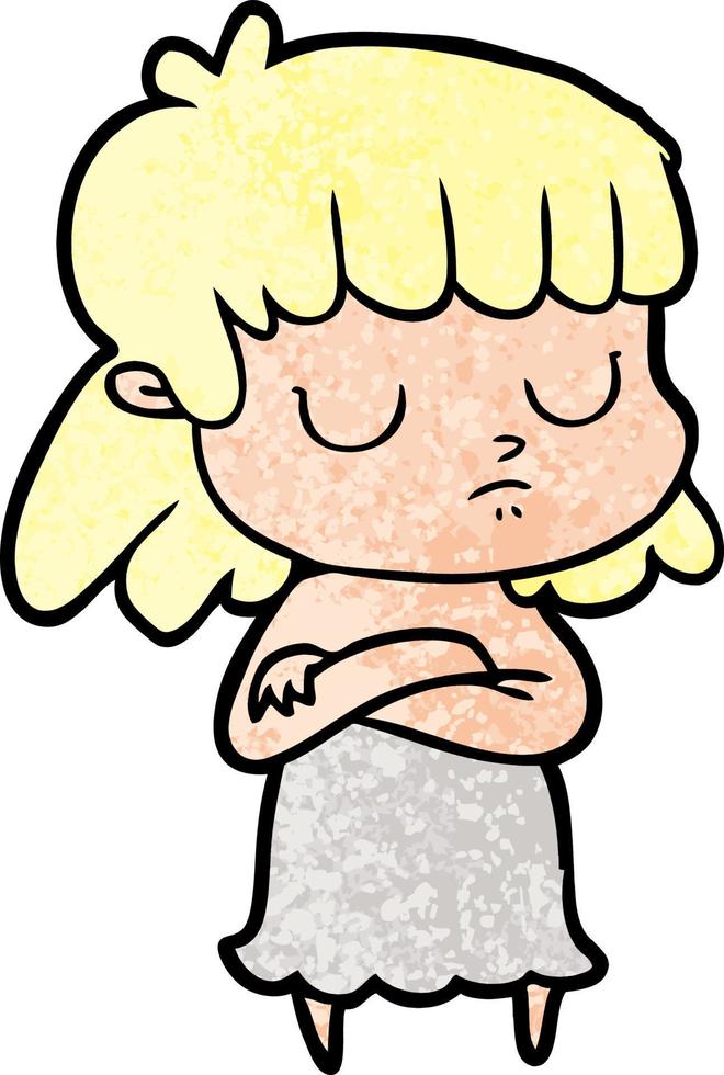 cartoon indifferent woman 12395750 Vector Art at Vecteezy